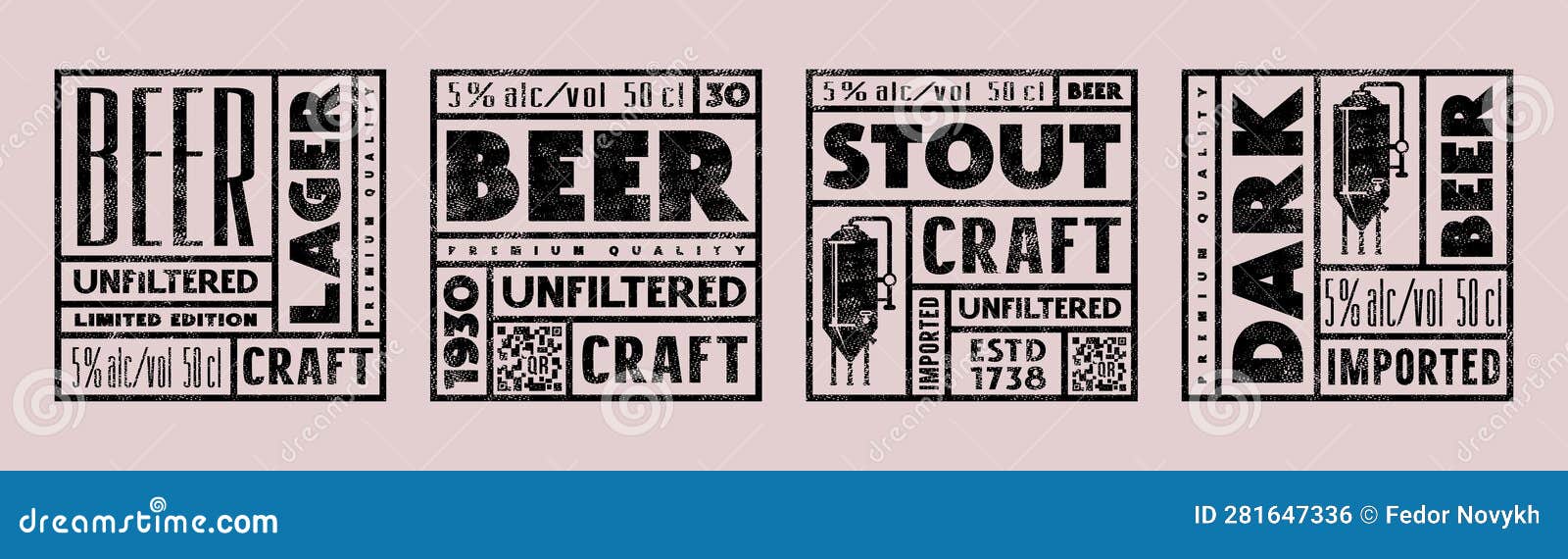 Vintage Square Label Template
