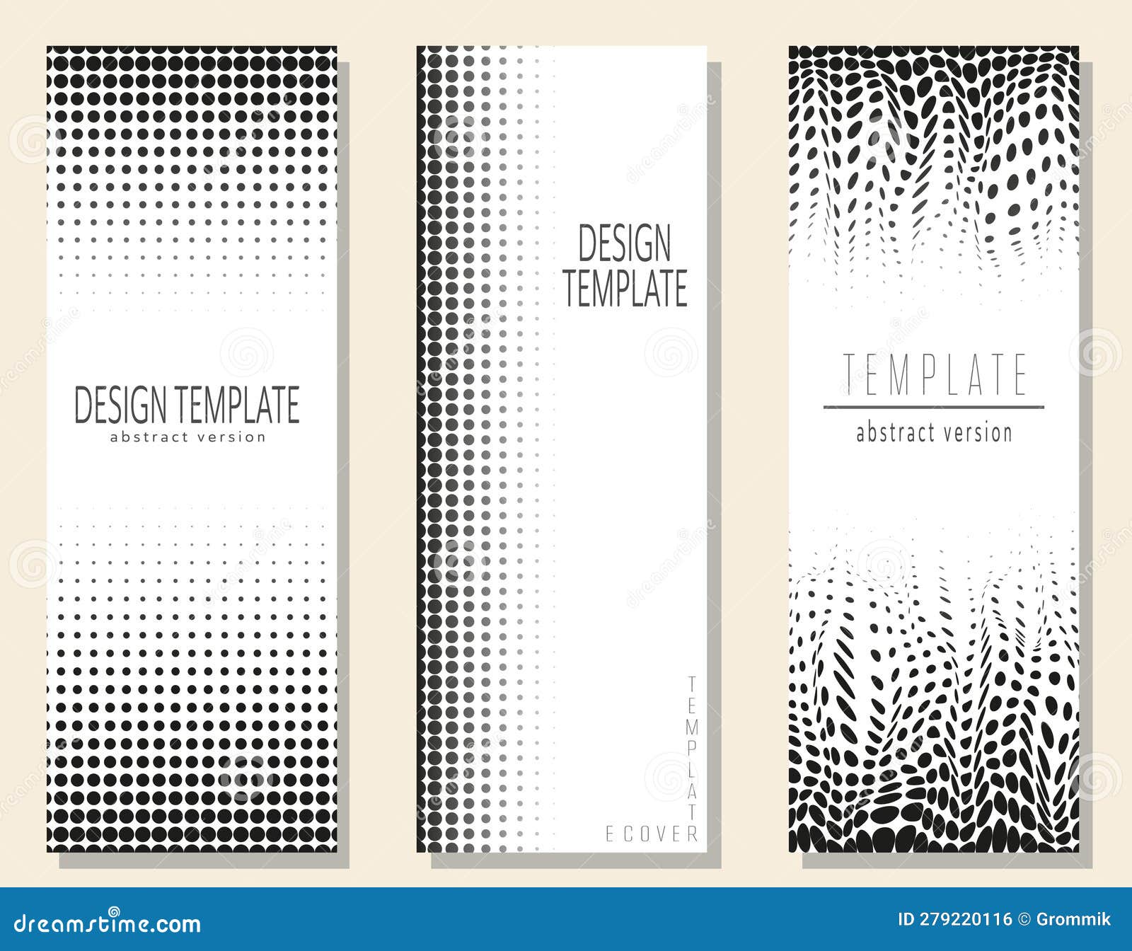 A Set of Templates with an Abstract Composition Stock Vector ...