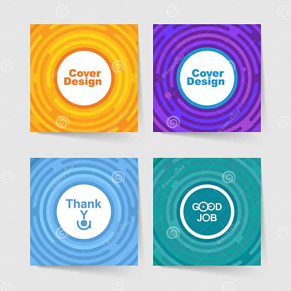 Set of Templates for Covers with Place for Text or Logo. Copy, Paste ...