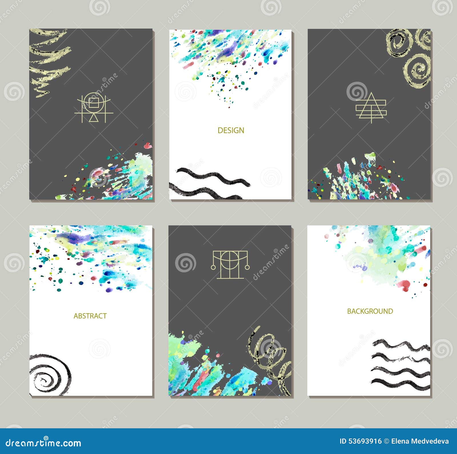 Set of templates stock vector. Illustration of expression - 53693916