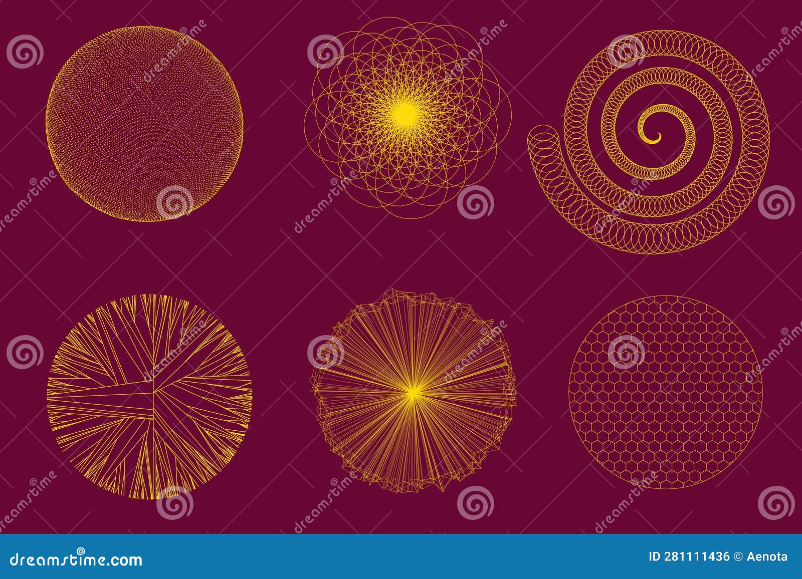 Set of Templates with Globes for Design Project - Vector Illustration ...