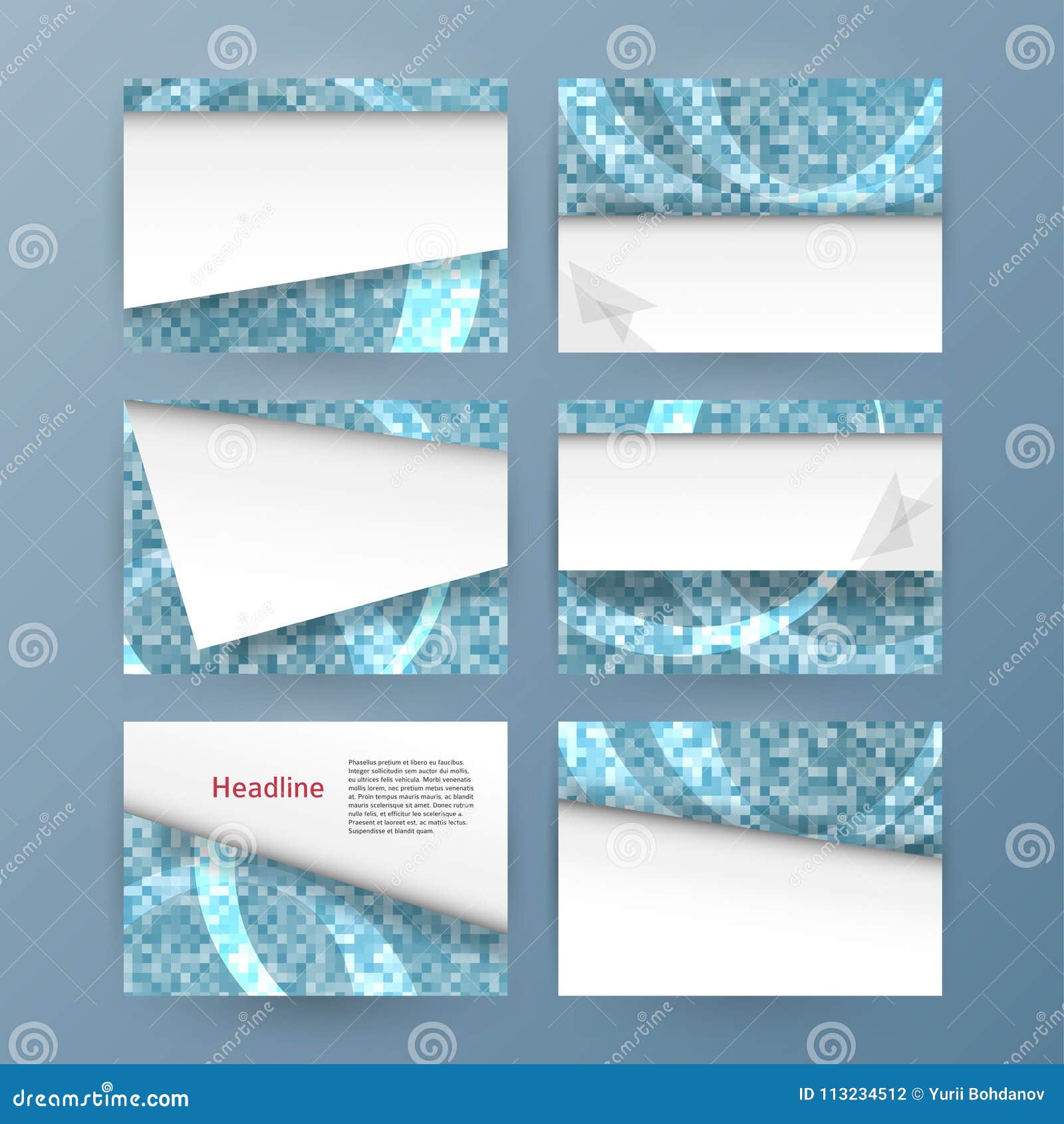 Set Templates Horizontal Presentation Brochure Powerpoint Slide07 Stock ...
