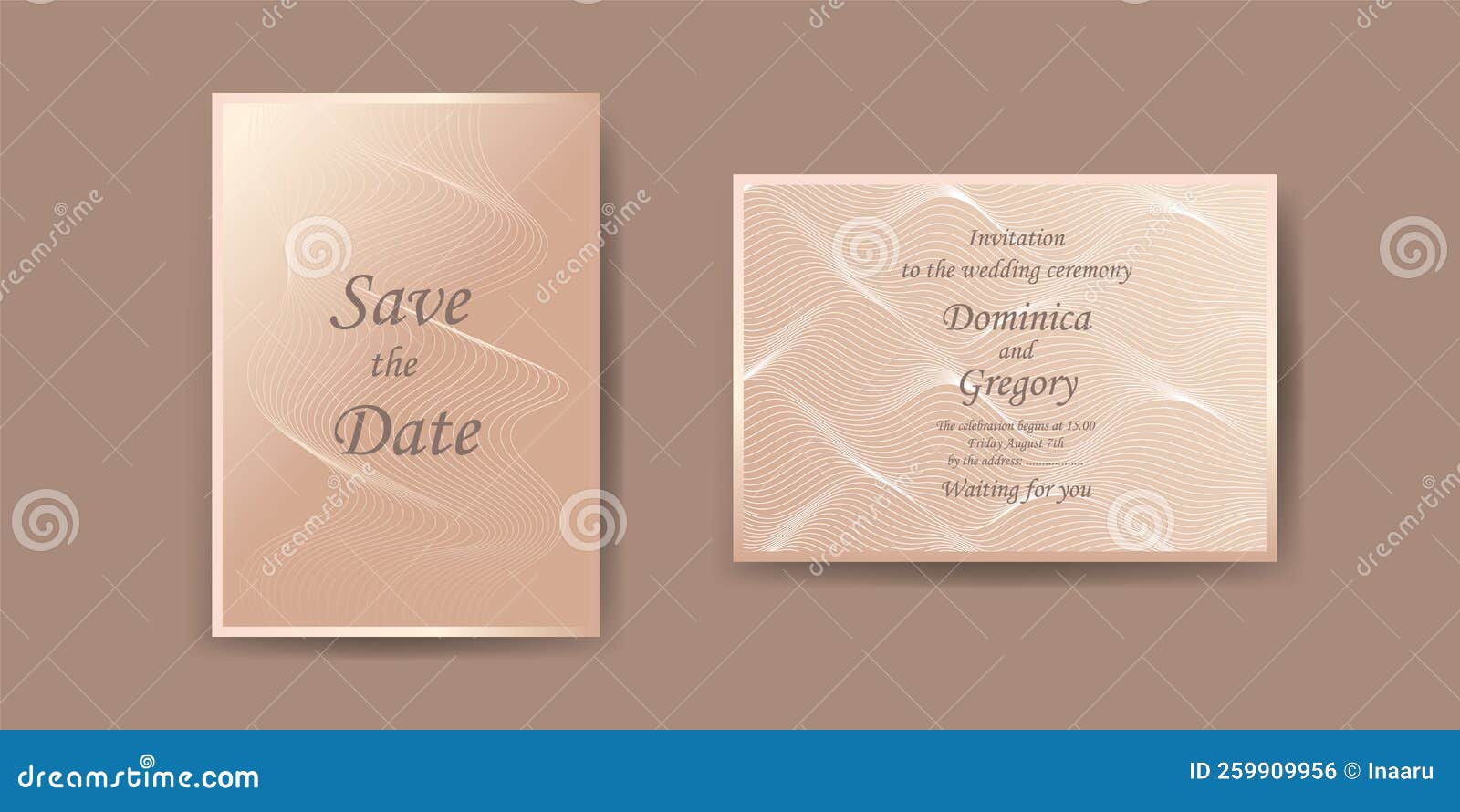 A Set of Templates for Invitations, Postcards, and Covers. Stock Vector ...