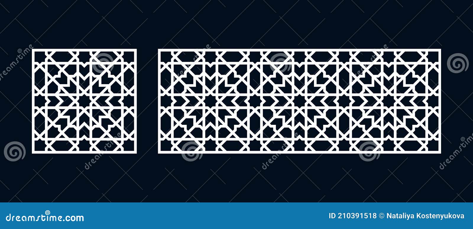 Islamic Pattern for Laser Cutting Stock Vector - Illustration of ...