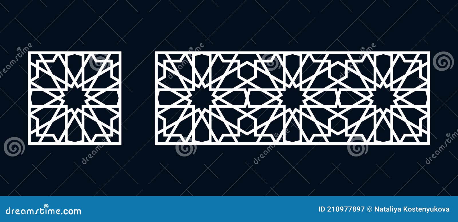 Islamic Pattern for Laser Cutting Stock Vector - Illustration of ...