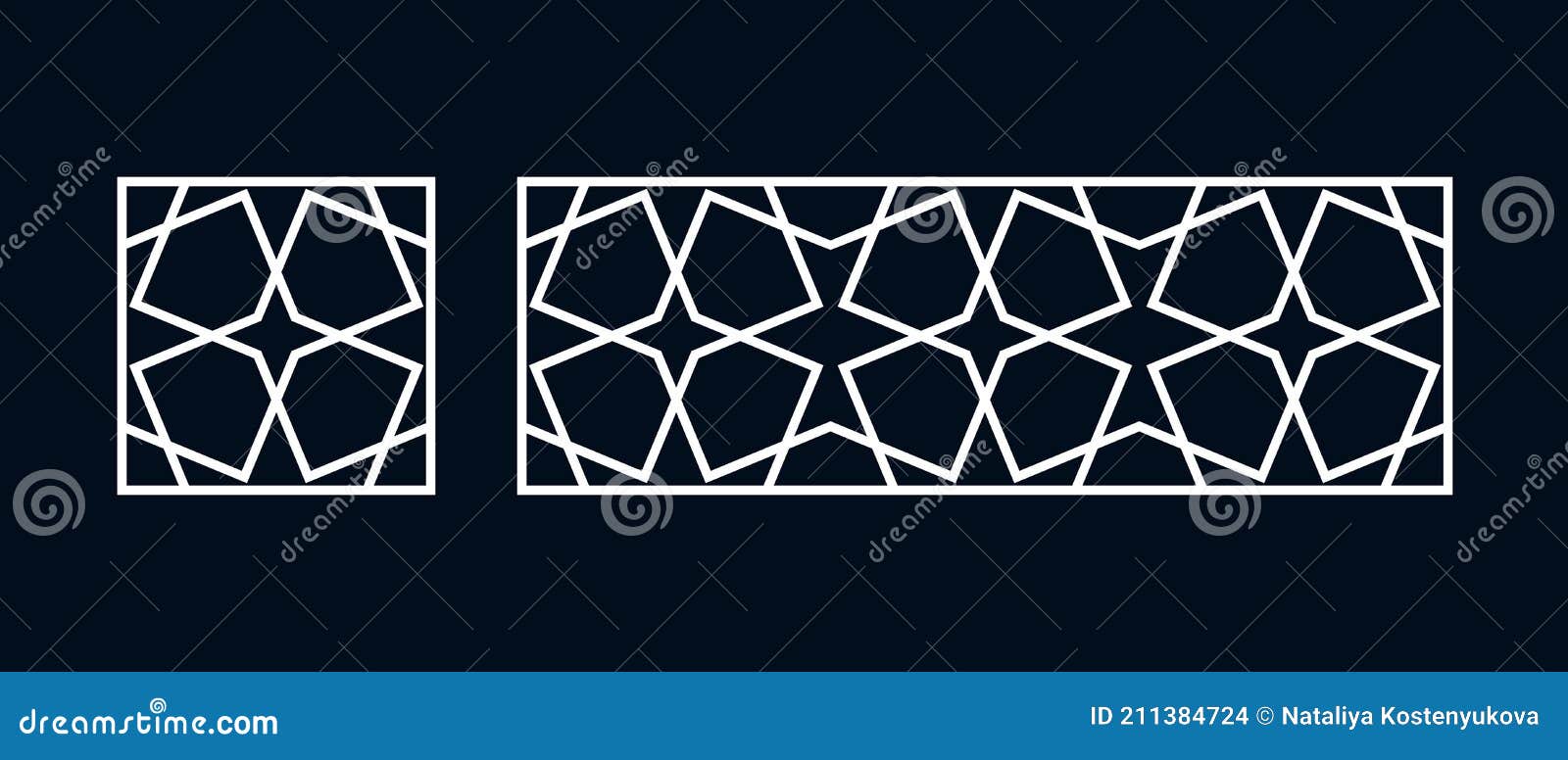 Islamic Pattern for Laser Cutting Stock Vector - Illustration of ...