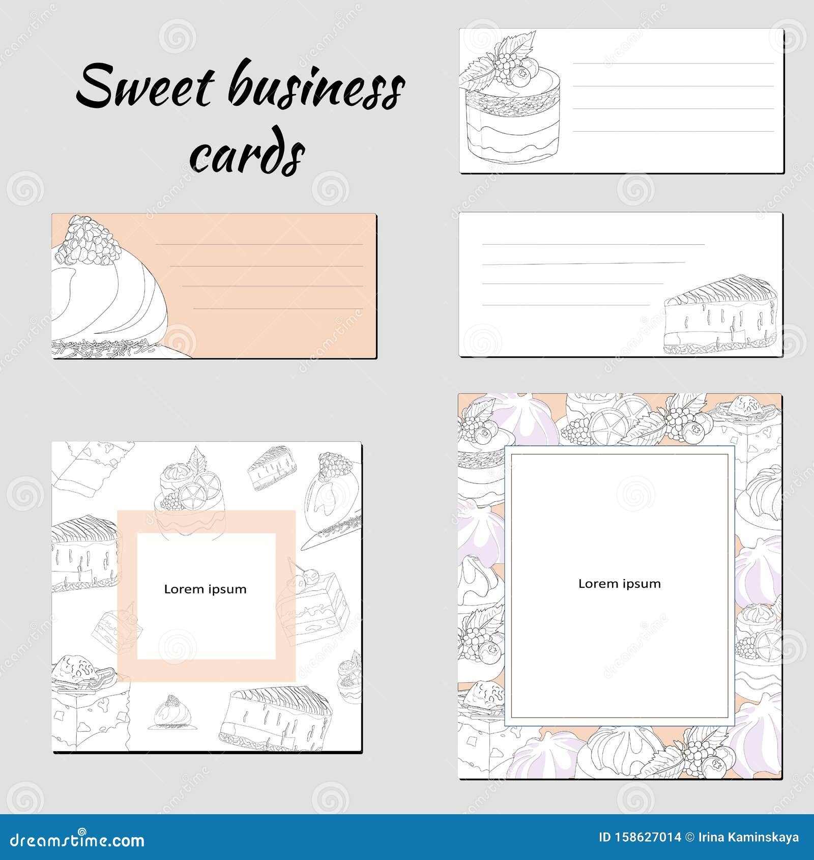 Set Of Templates For The Menu Of Restaurants, Cafes, Bakeries ...