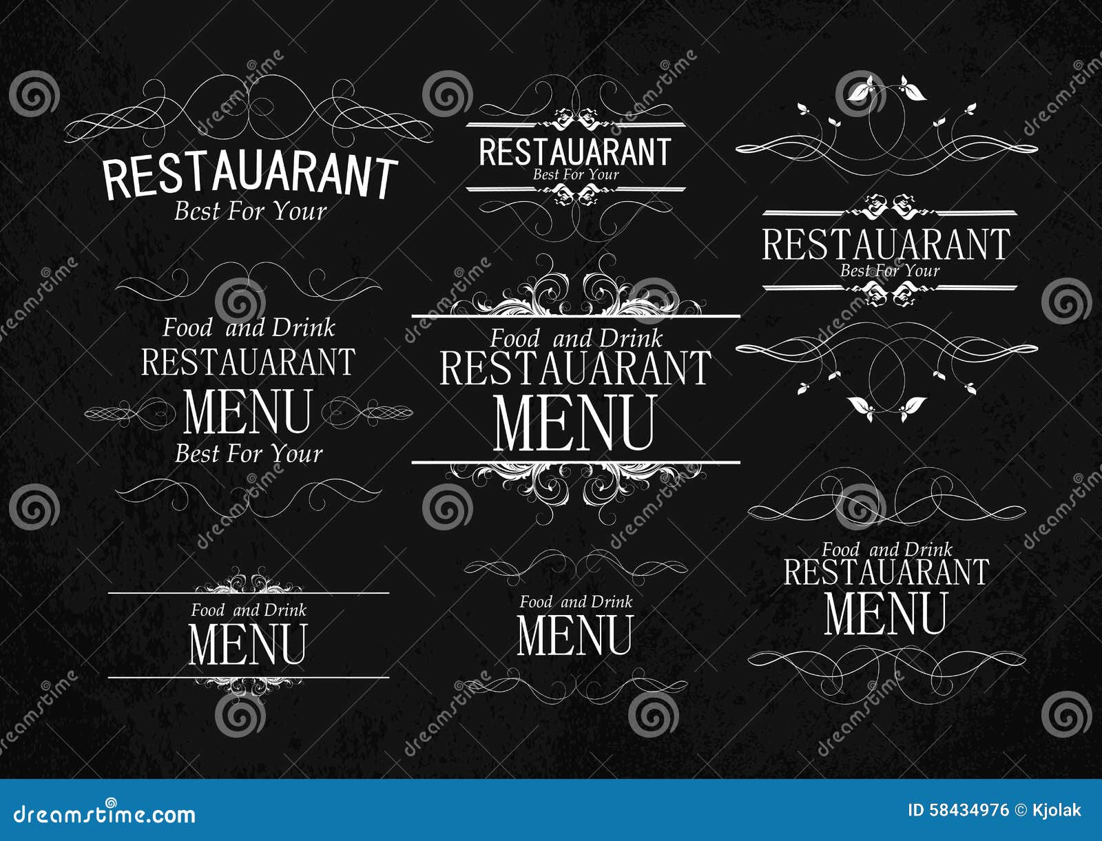 Set of Templates for Restaurant Menu Stock Vector - Illustration of ...