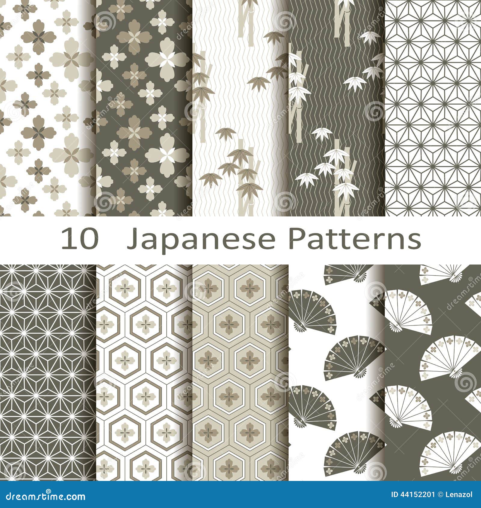 Japanese Patterns Vector Illustration | CartoonDealer.com #19314414