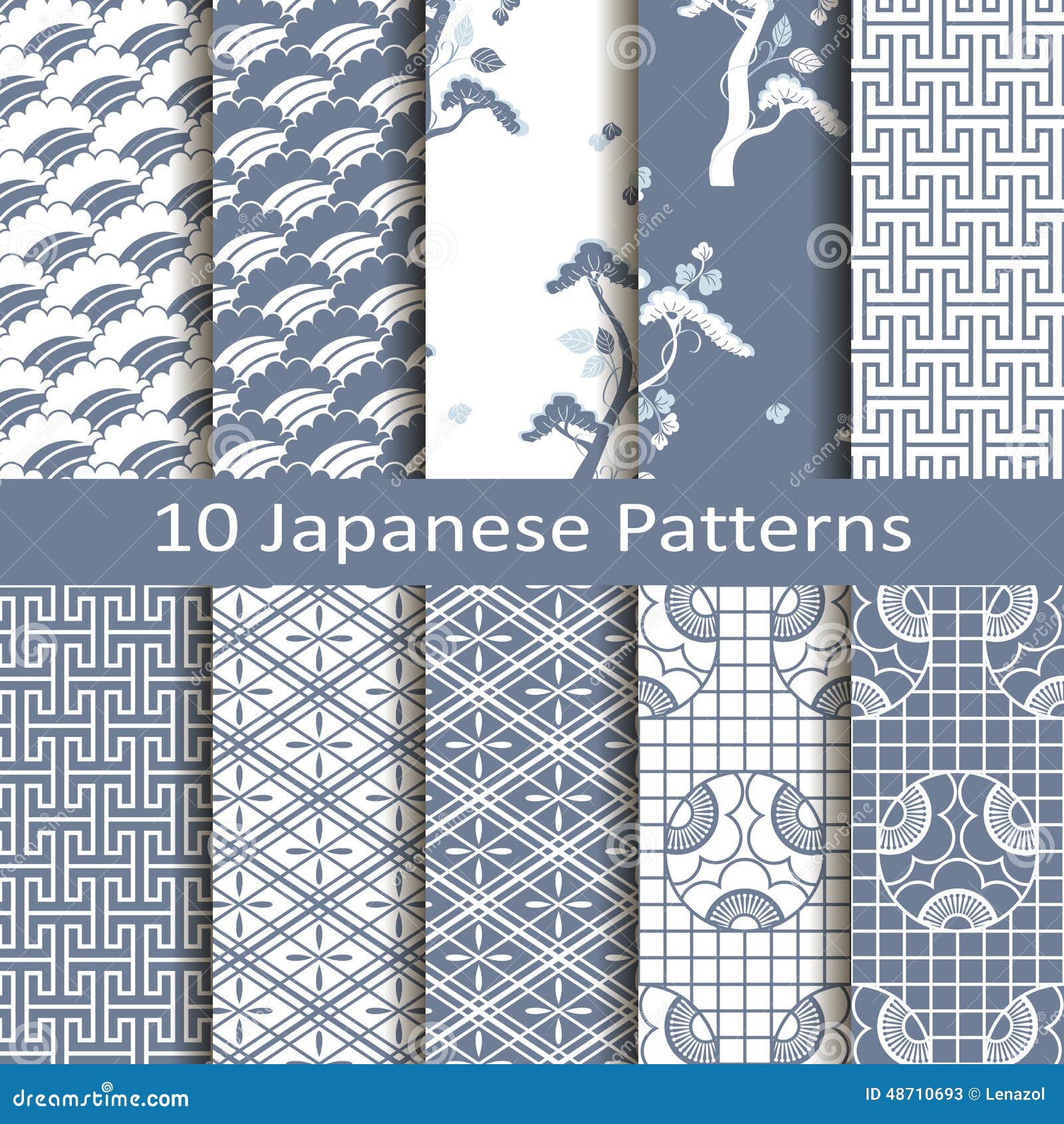 Japanese Patterns Vector Illustration | CartoonDealer.com #19314414