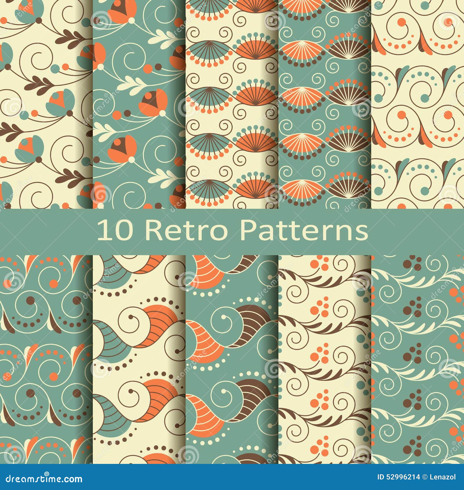 Retro Patterns Vector Illustration | CartoonDealer.com #51266818