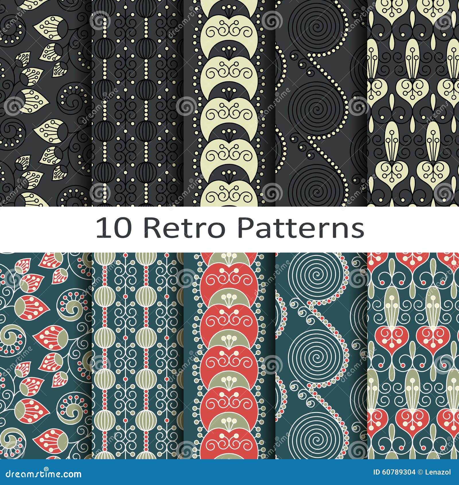 Retro Patterns - Red Circles Royalty-Free Stock Photography ...