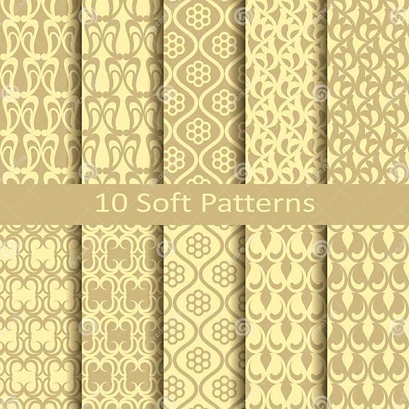 Set of ten soft patterns stock vector. Illustration of gradient - 46006325