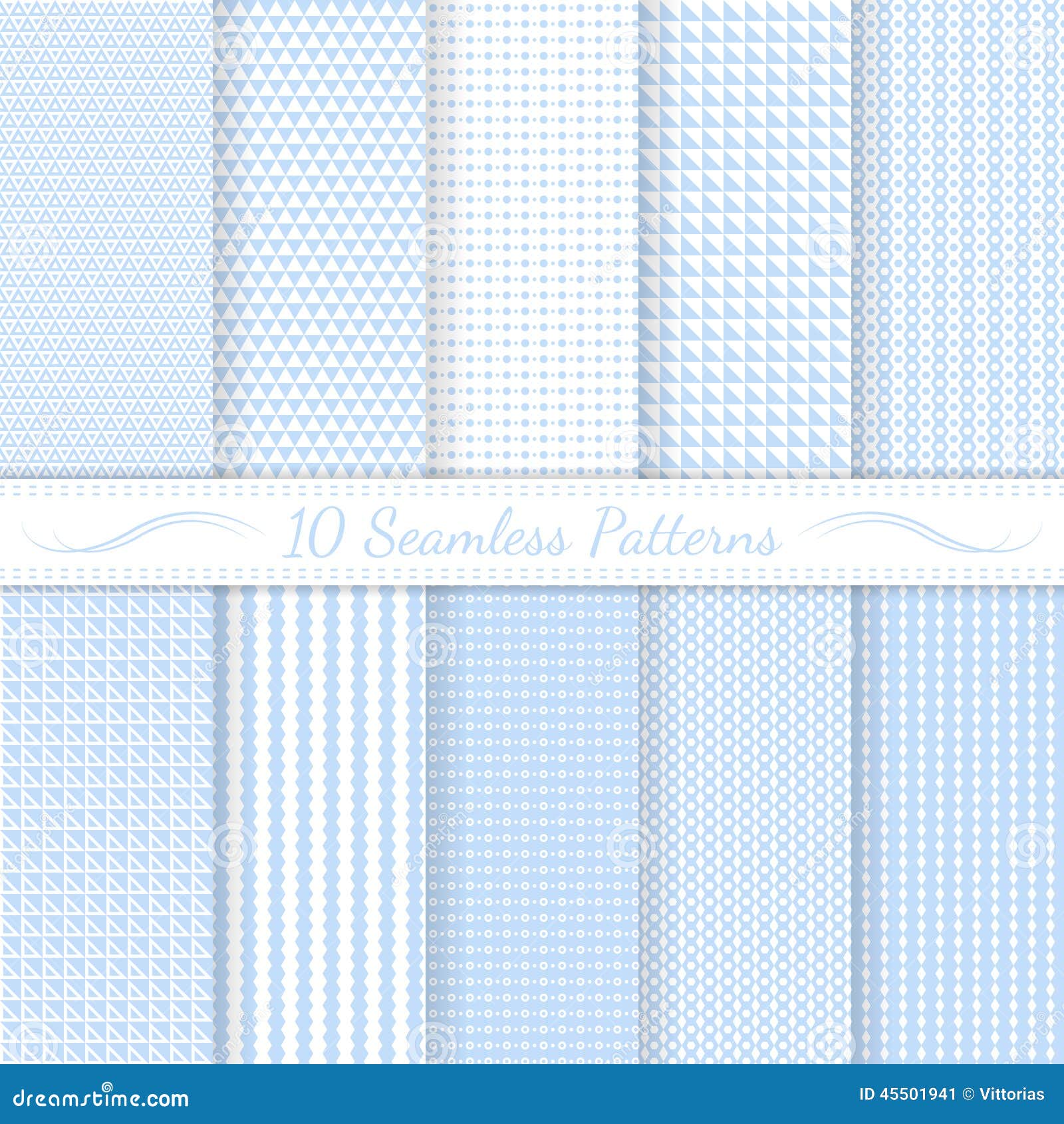 Set of Ten Subtle Seamless Patterns. Stock Vector - Illustration of ...