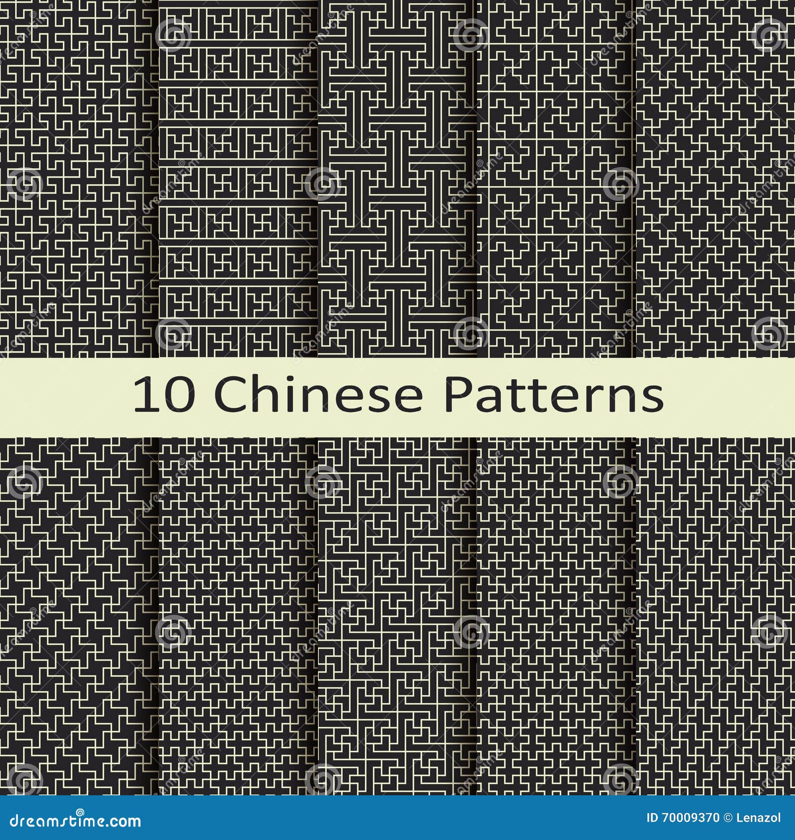 Set Ten Traditional Chinese Patterns Stock Illustrations – 15 Set Ten ...