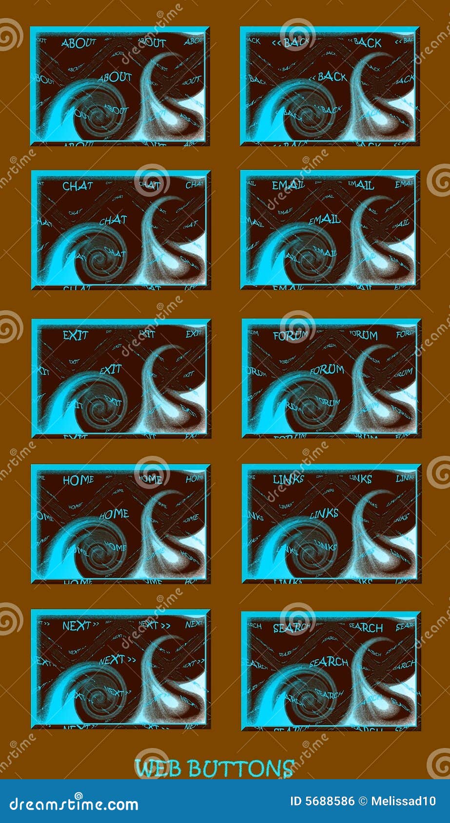 Set Of Ten Web Buttons Picture. Image: 5688586