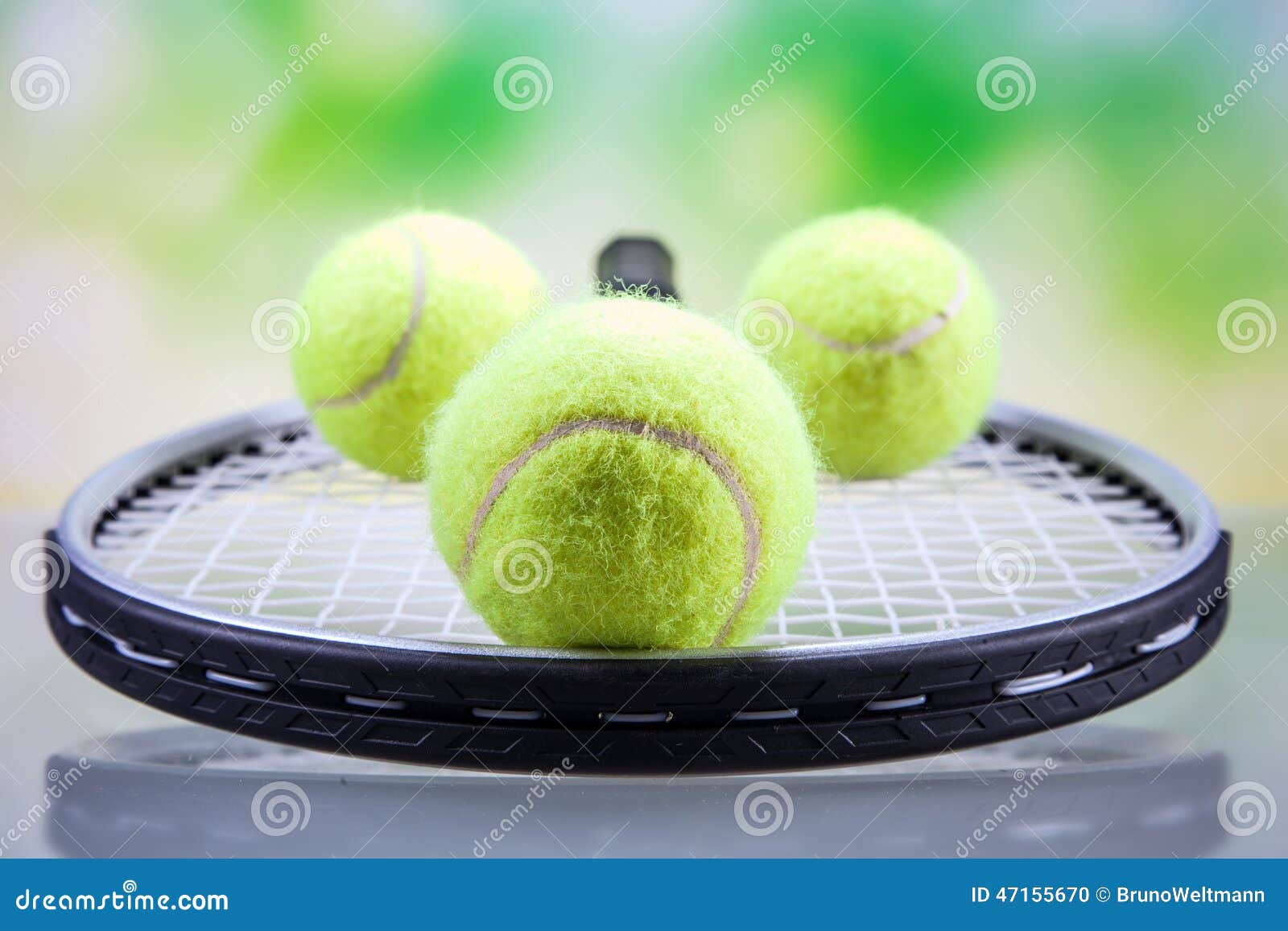 A Set of Tennis. Racket and Ball Stock Photo - Image of green, racquets ...
