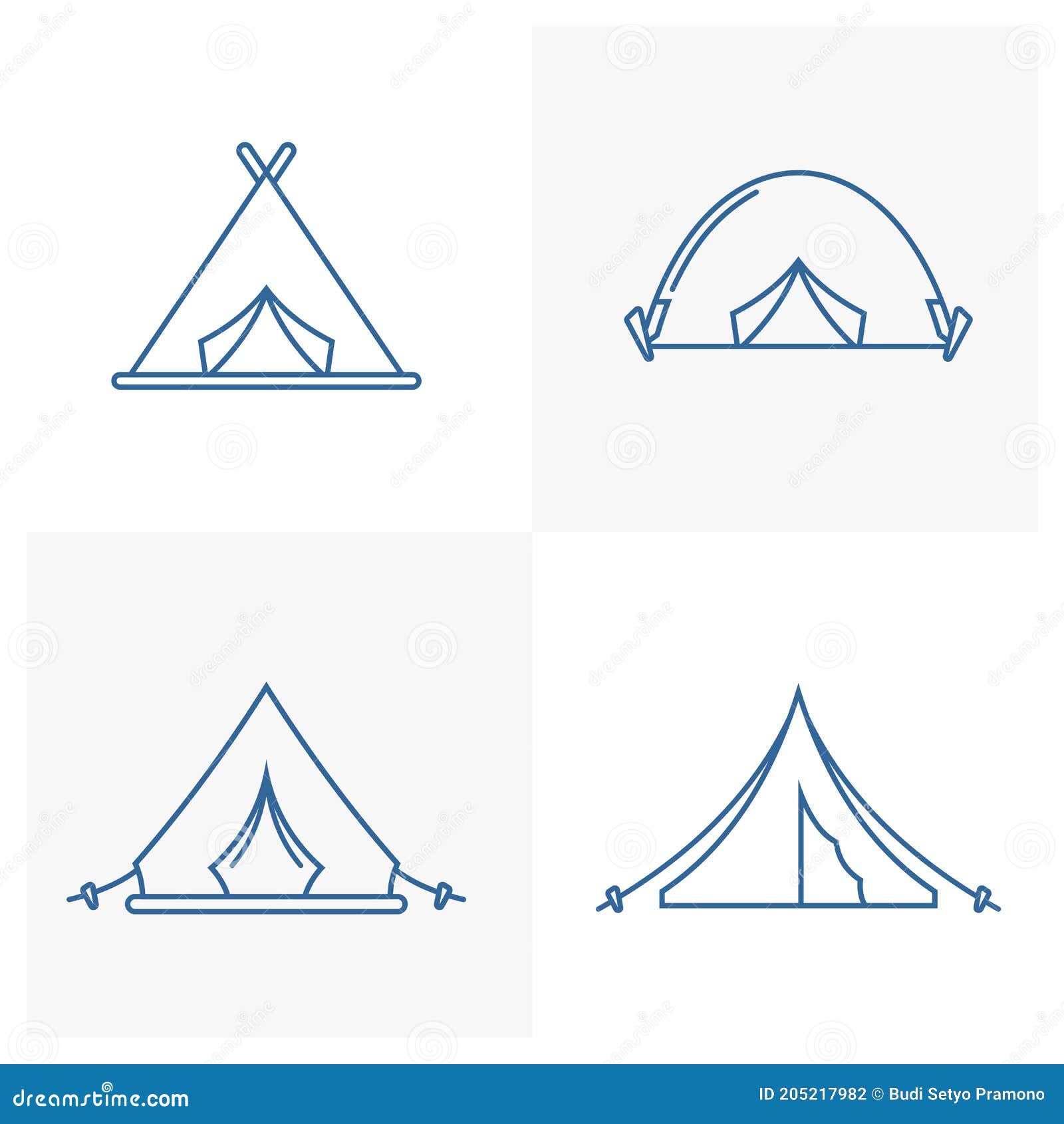 Set of Tent Logo Design Vector Template, Outdoor Logo Design Concept ...