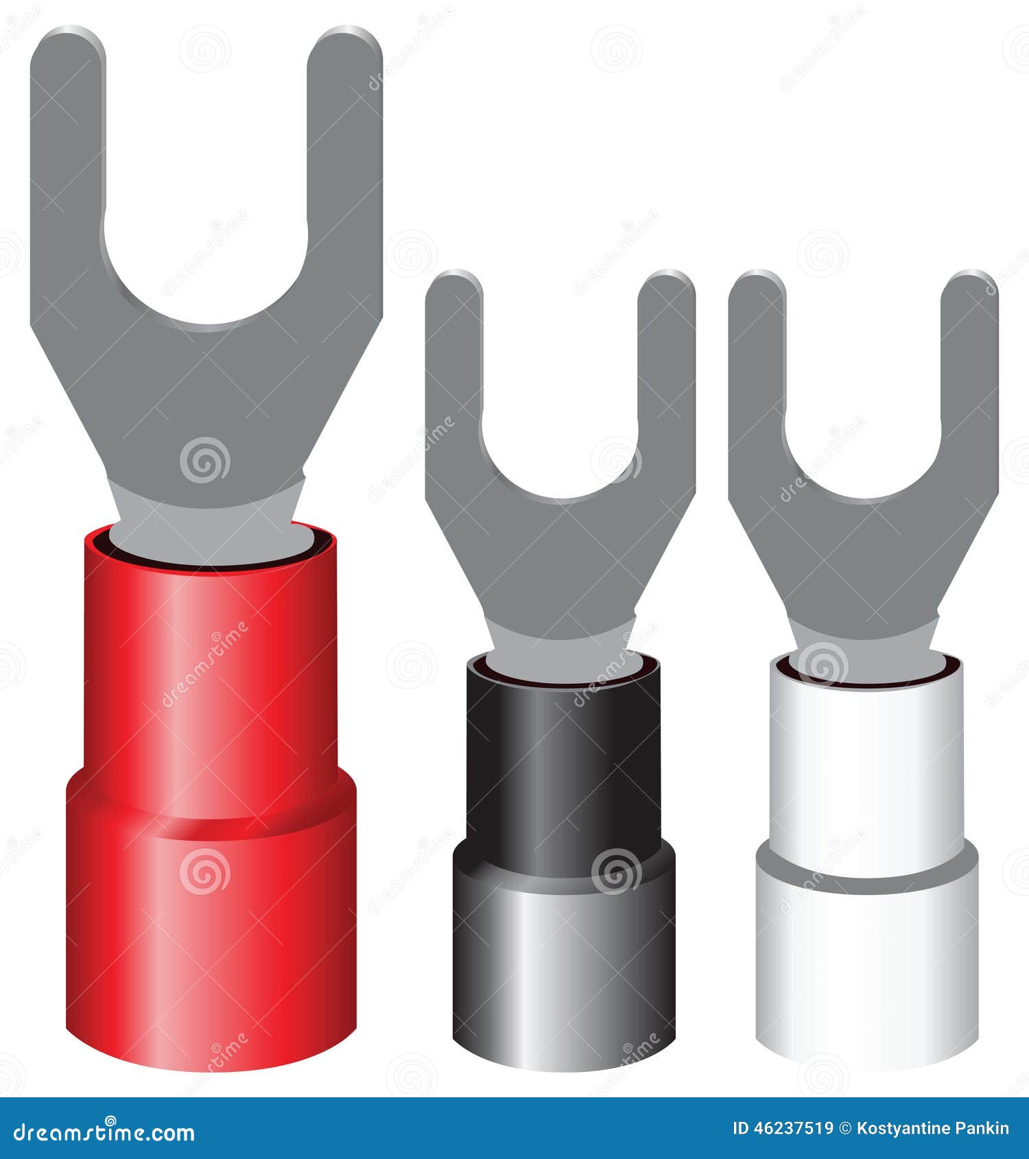 Set Terminal Spade stock vector. Illustration of cord - 46237519