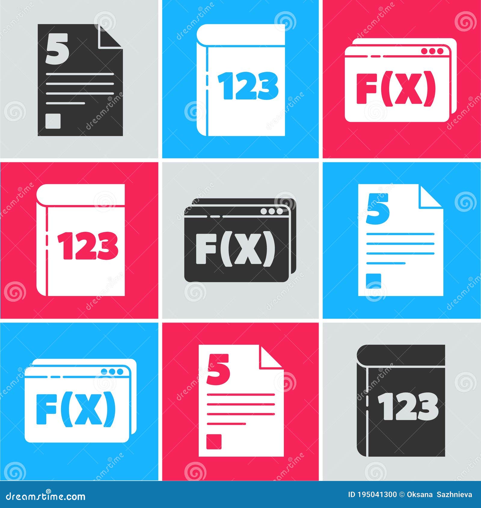 Set Test or Exam Sheet, Book with Word Mathematics and Function ...