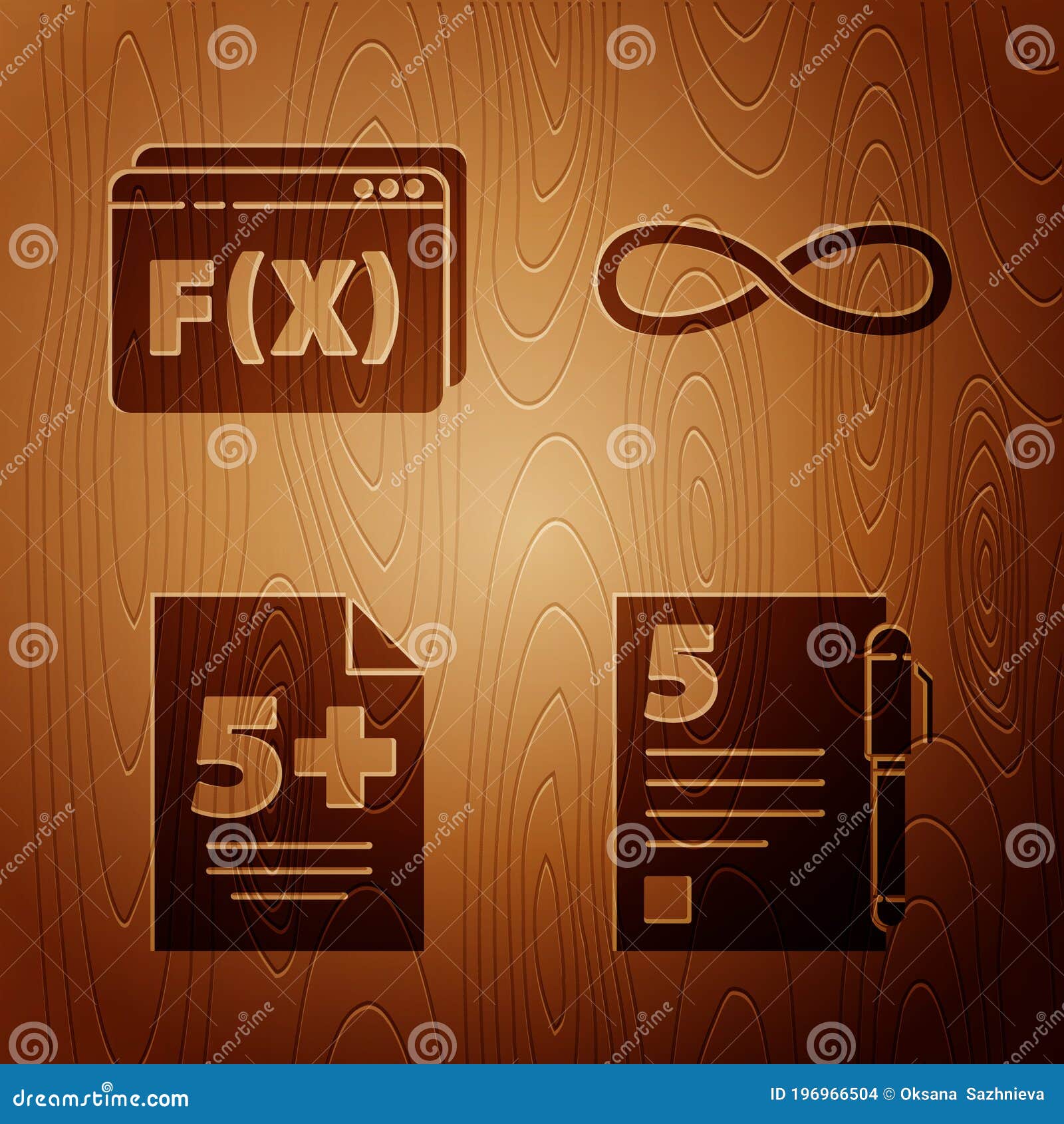 Set Test or Exam Sheet and Pen, Function Mathematical Symbol, Test or ...