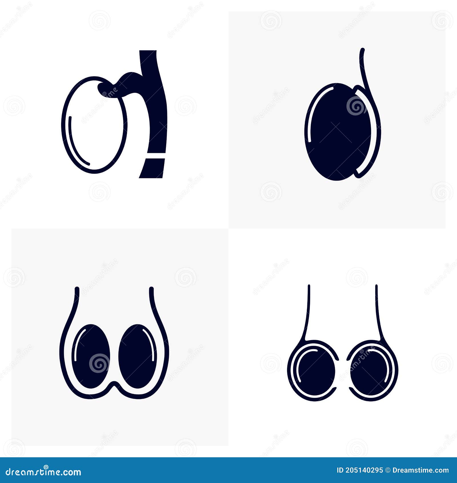 Set of Testicles Logo Design Vector Template Organs Logo Design Concept ...