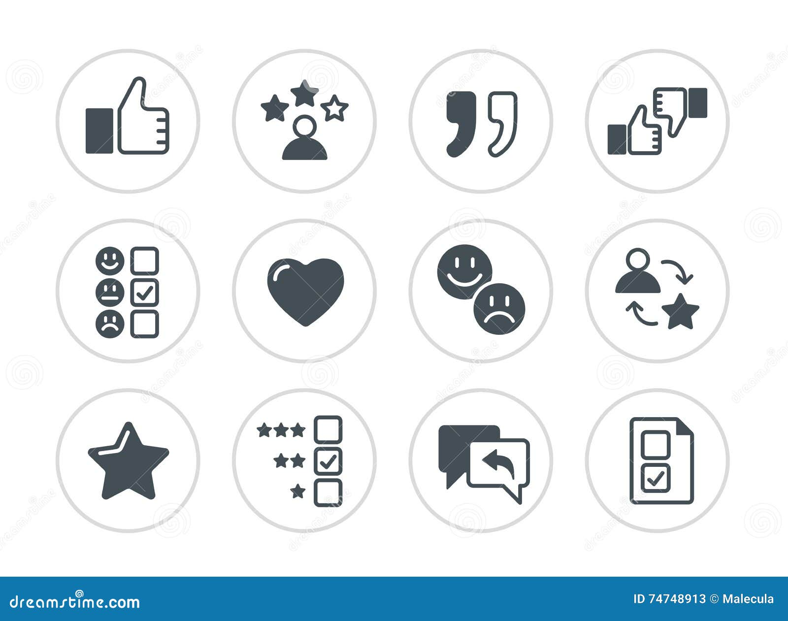 Set of Testimonials Related Icons. Stock Illustration - Illustration of ...