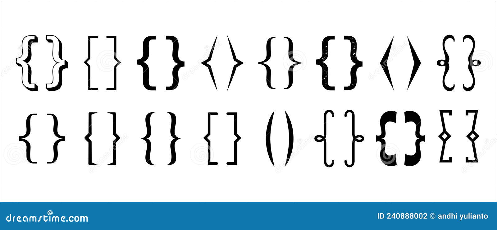Set Of Text Bracket. Assorted Bracket Icon Set. Quote And Parenthesis ... Set Of Text Bracket. Assorted Bracket Icon Set. Quote And Parenthesis ...