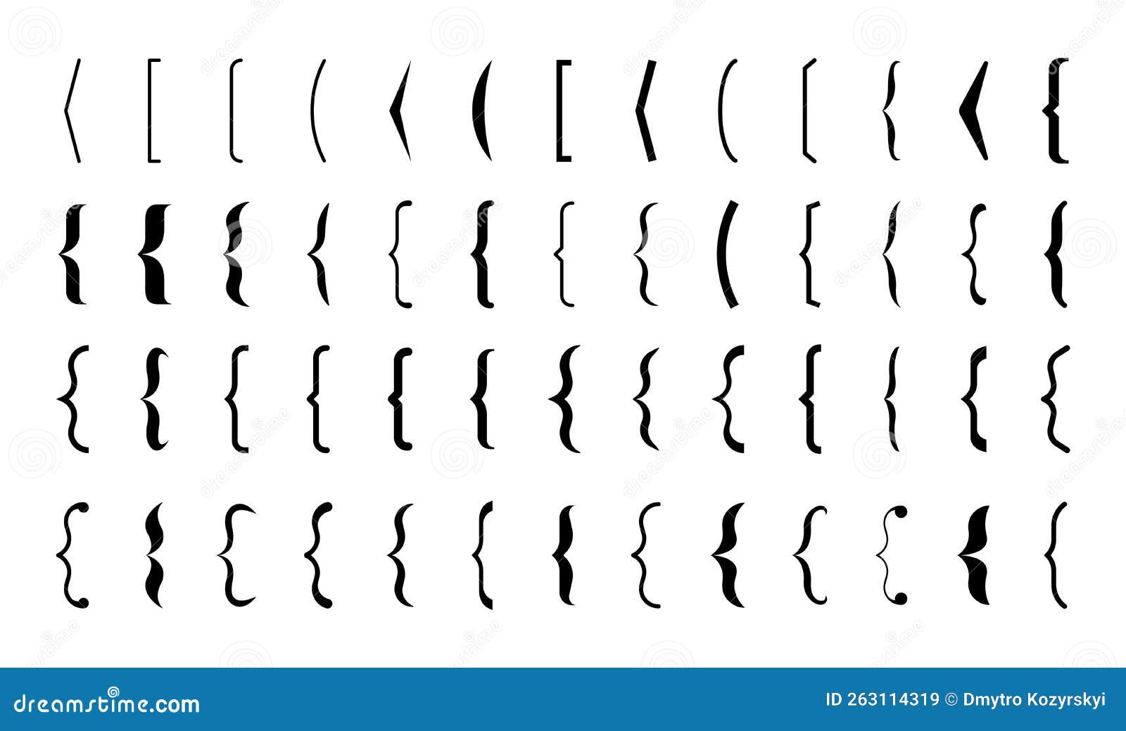 Set of Text Brackets. Bracket Icon. Quote Box Frame. Texting Quote and ...