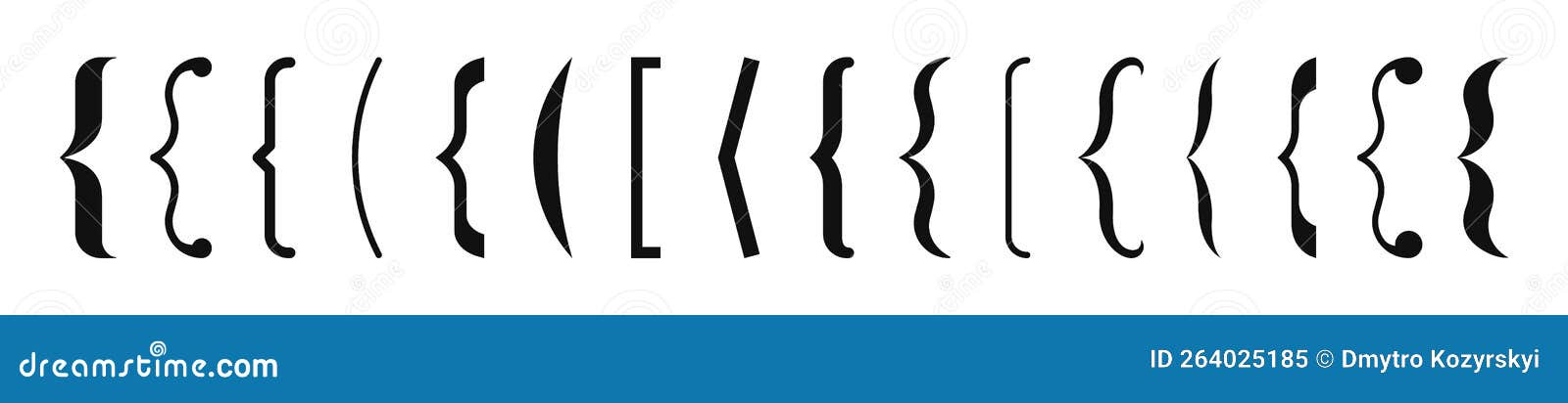 Set of Text Brackets. Bracket Icon. Quote Box Frame. Texting Quote and ...