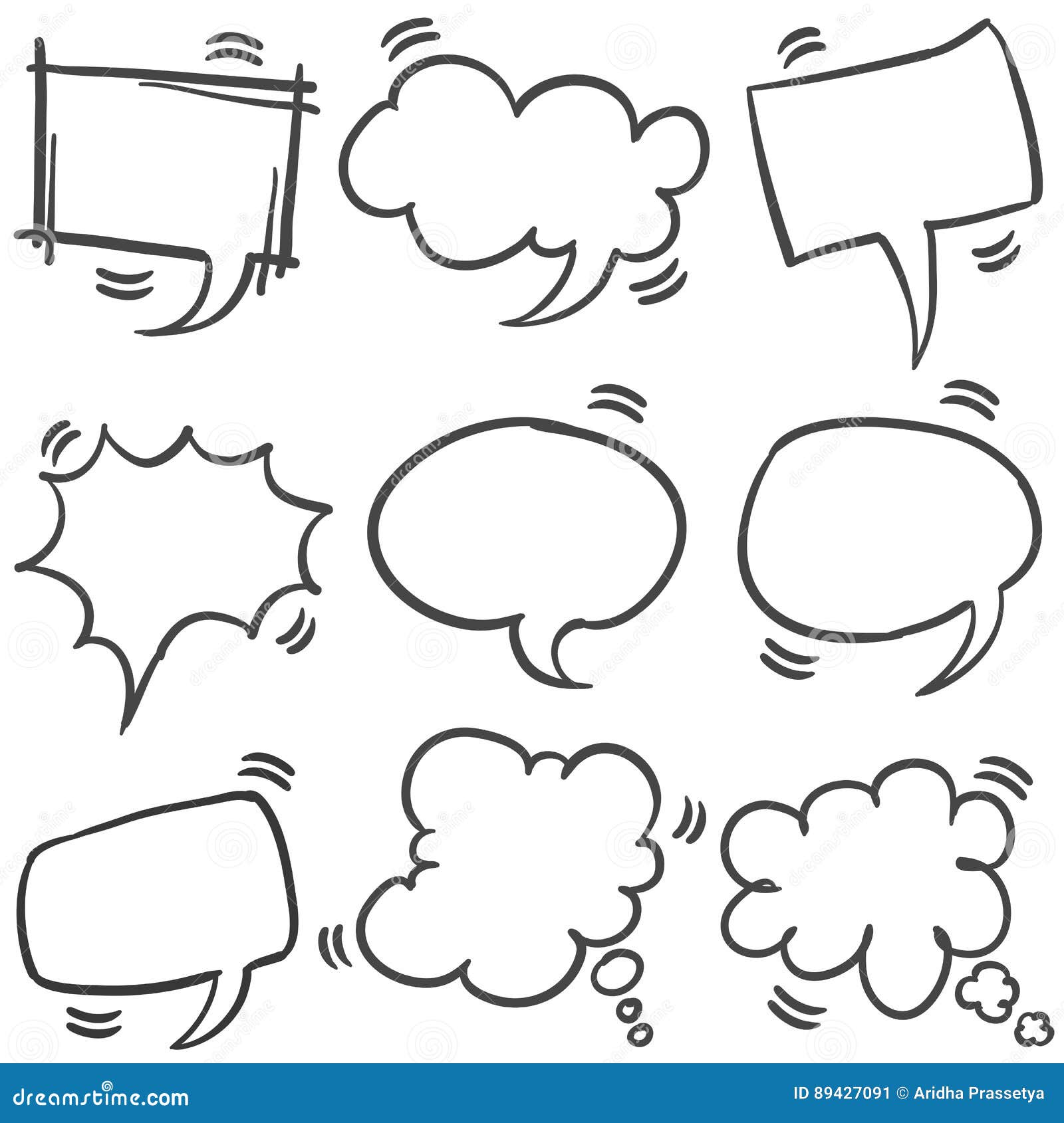 Set of Text Bubble Style Collection Stock Vector - Illustration of ...