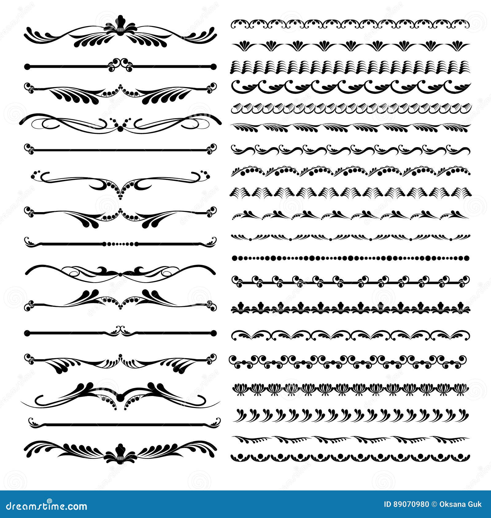 Set Of Text Delimiters And Decorative Frame. Slavic Patterns Stock ...