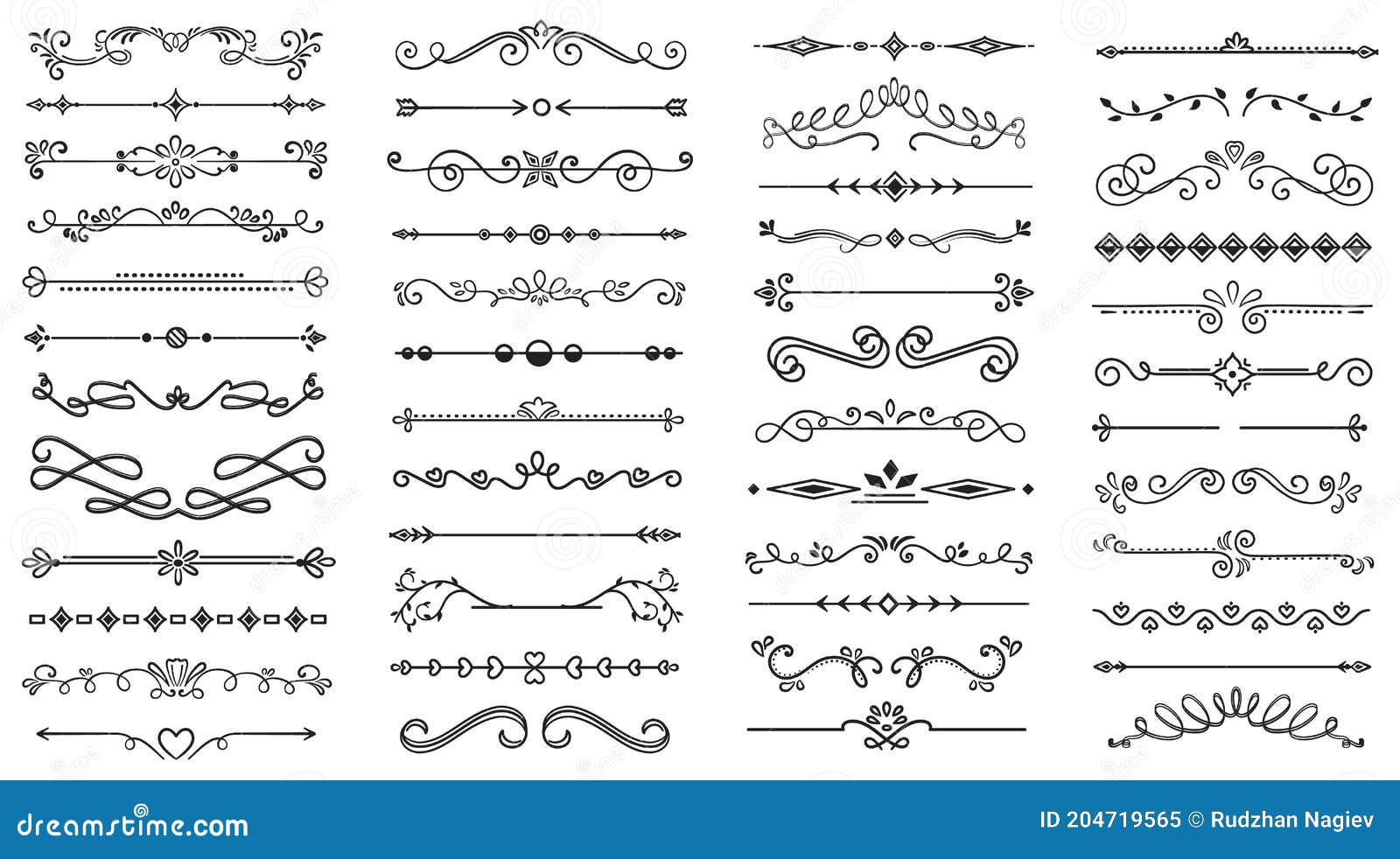 Set of Text Delimiters for Your Projects. Stock Vector - Illustration ...