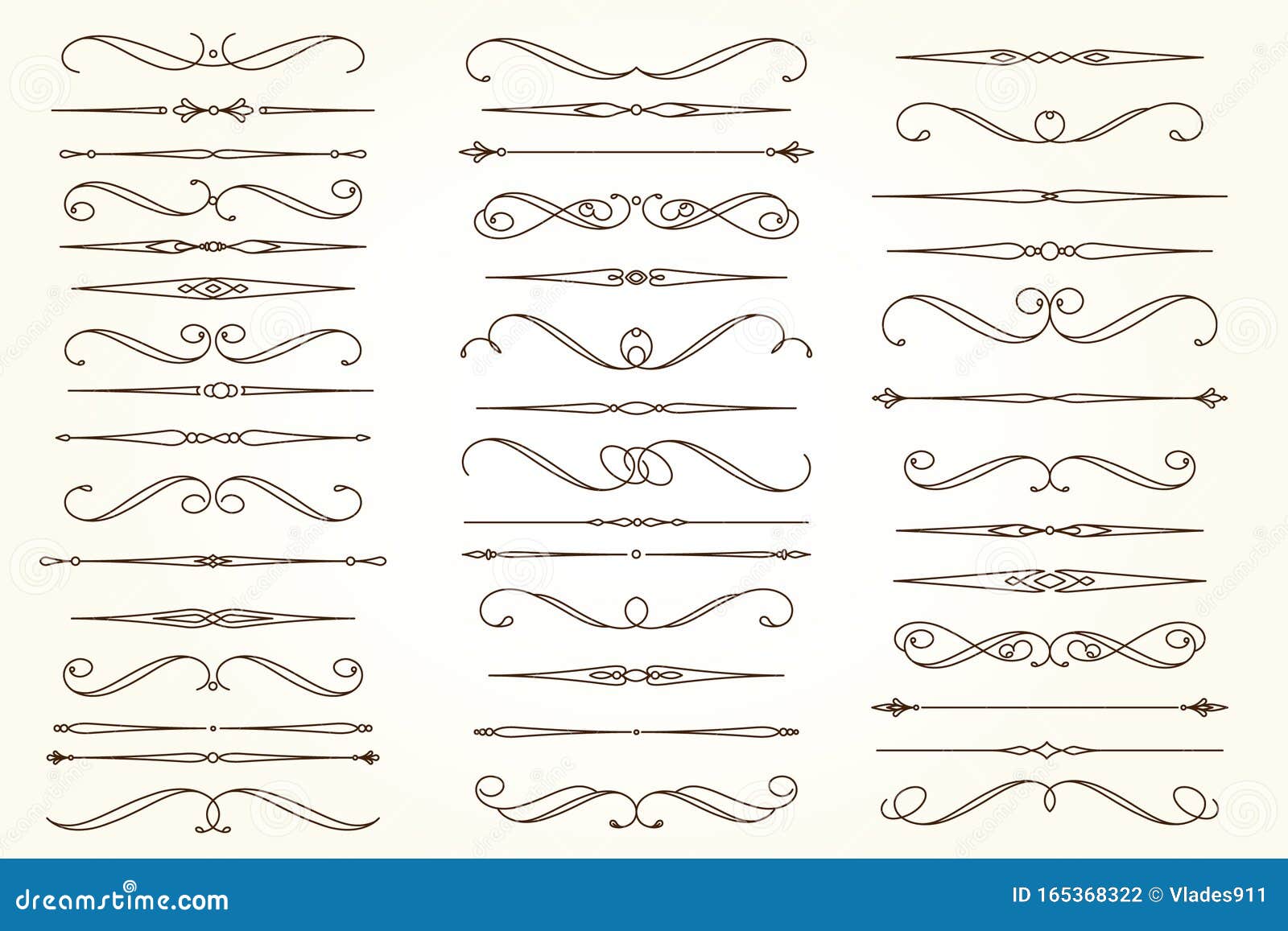 Set of Text Delimiters for Your Projects. Vector Stock Vector ...