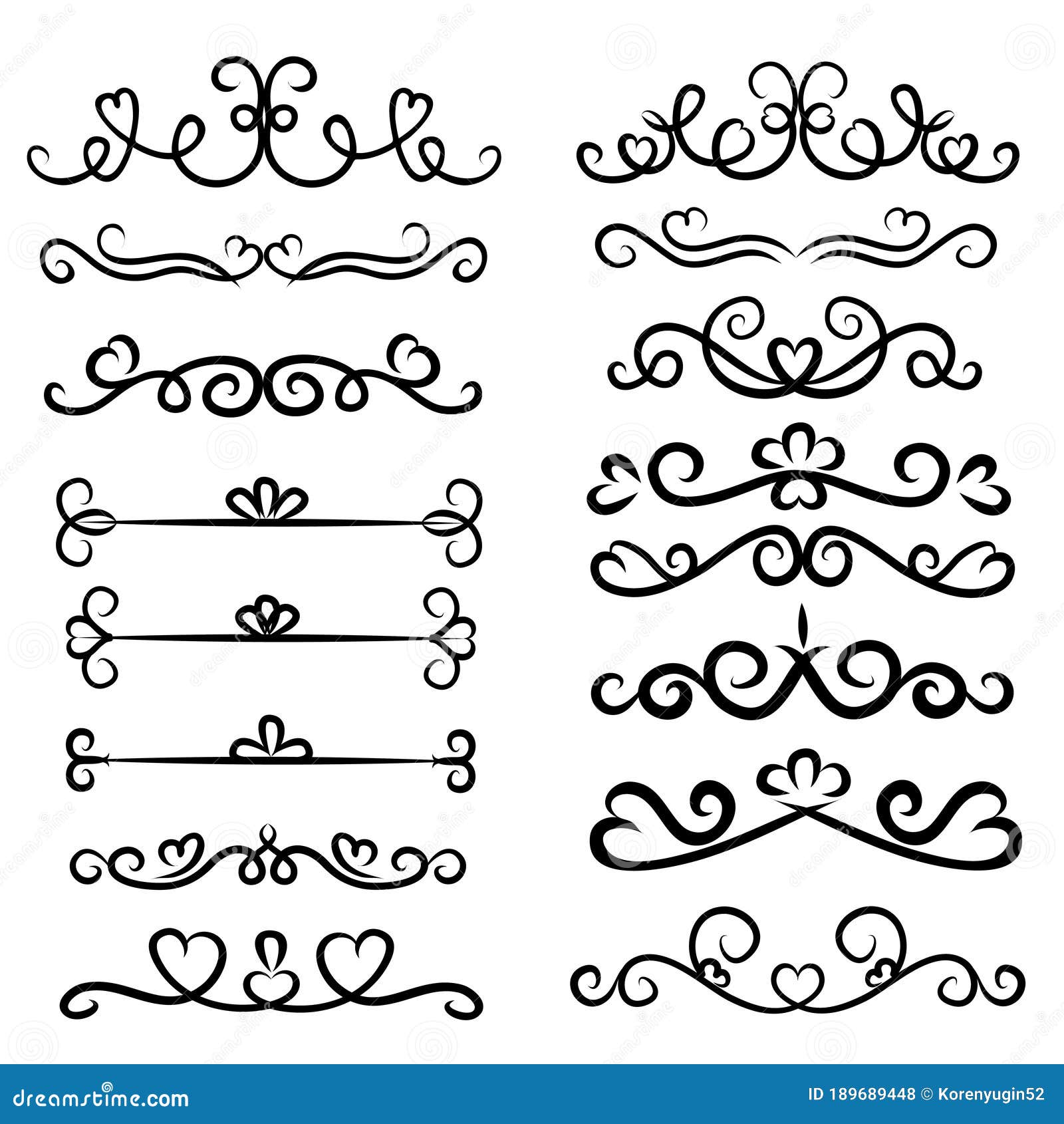 Set of Text Delimiters for Your Projects. Vector Illustration Stock ...
