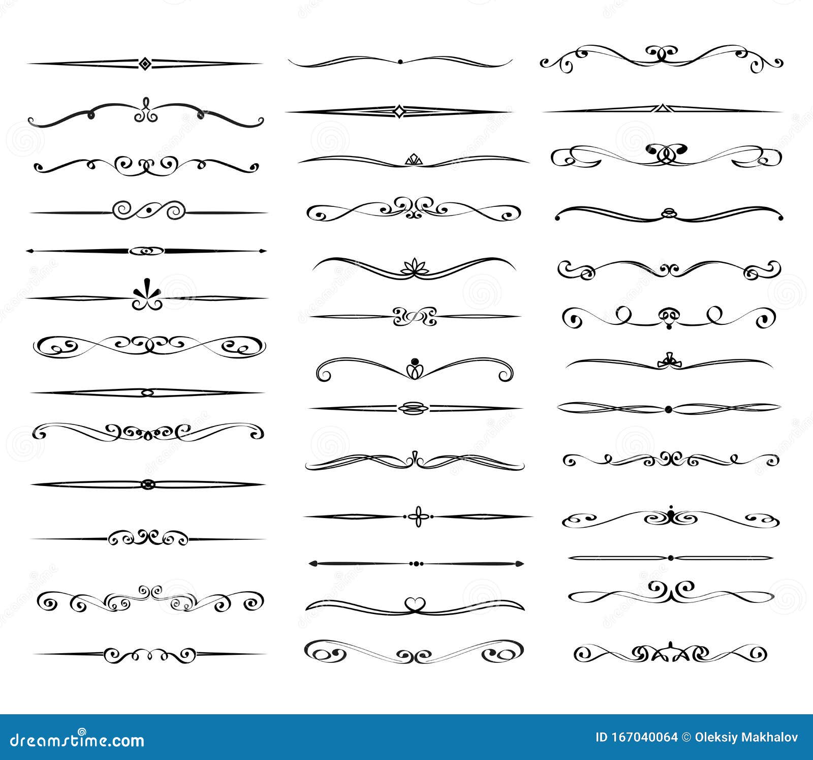 Set of Text Delimiters for Your Projects. Vector Illustration Stock ...