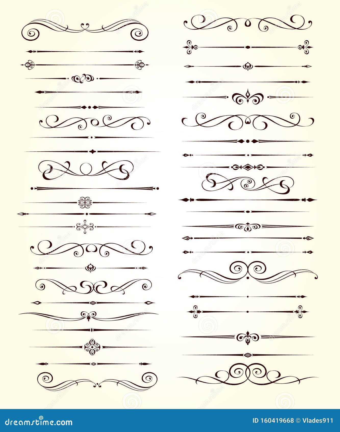 Set of Text Delimiters for Your Projects. Vector Stock Vector ...