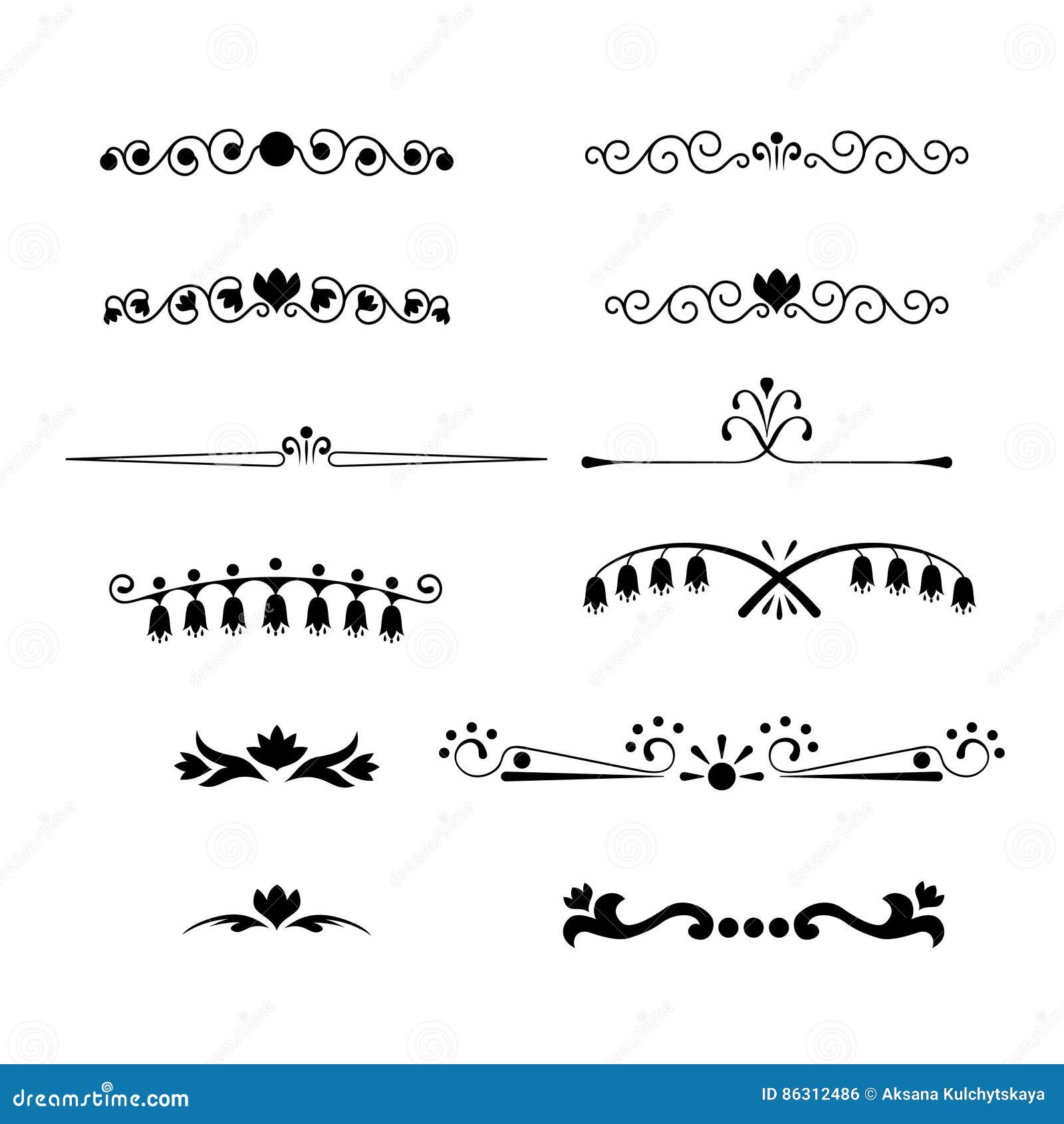 Set of Text Dividers. Calligraphic, Graphic Design Elements-04 Stock ... Set of Text Dividers. Calligraphic, Graphic Design Elements-04 Stock ...
