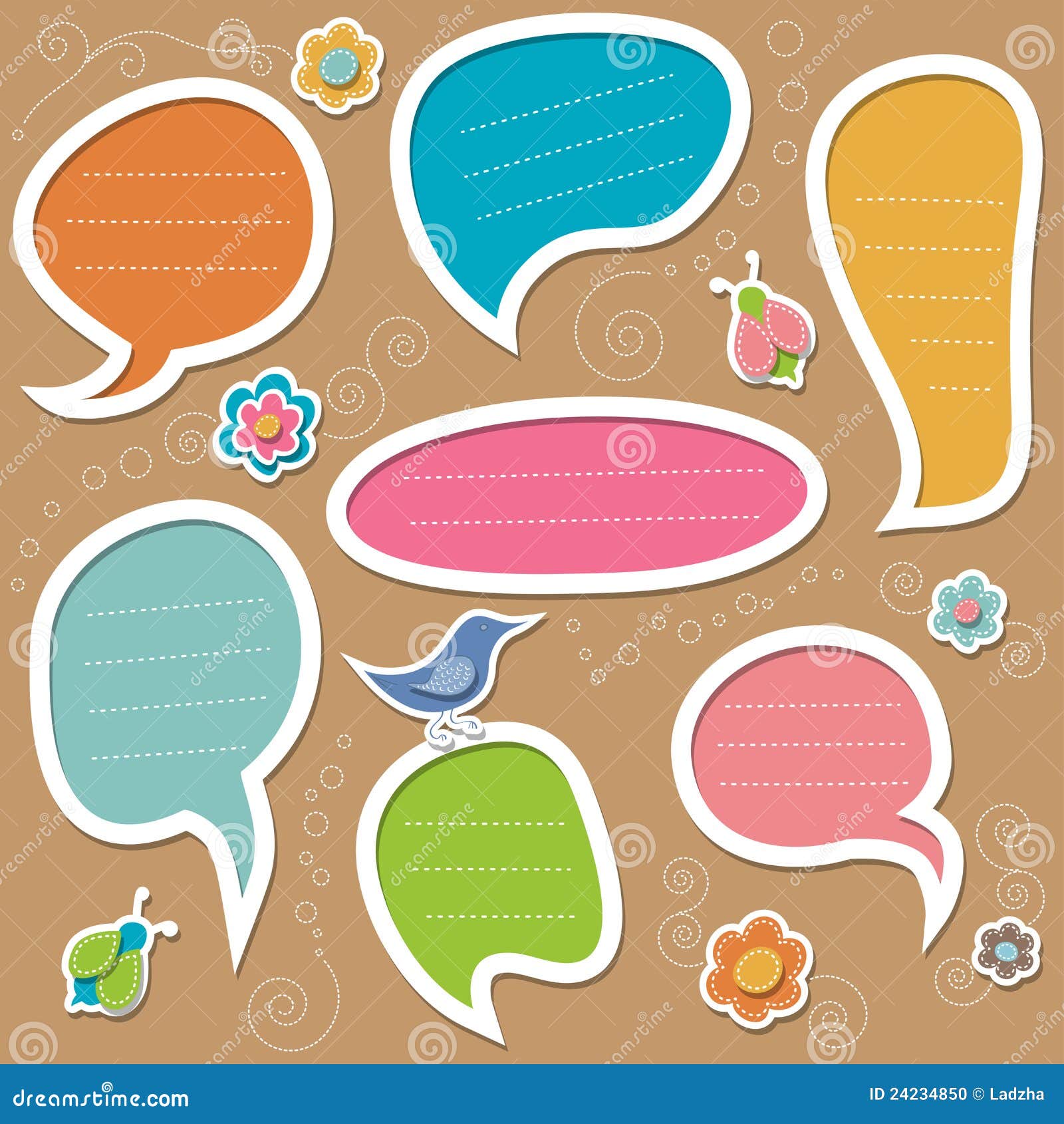 Set of text frames stock vector. Illustration of label - 24234850