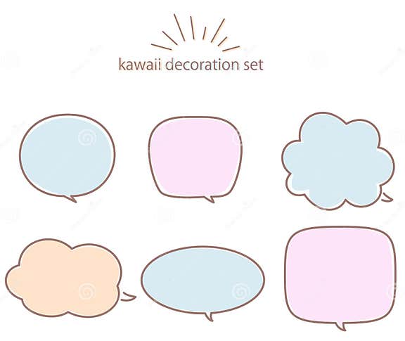 Set of Text Frames and Decorations in Soft Colors, Simple, Hand-drawn ...