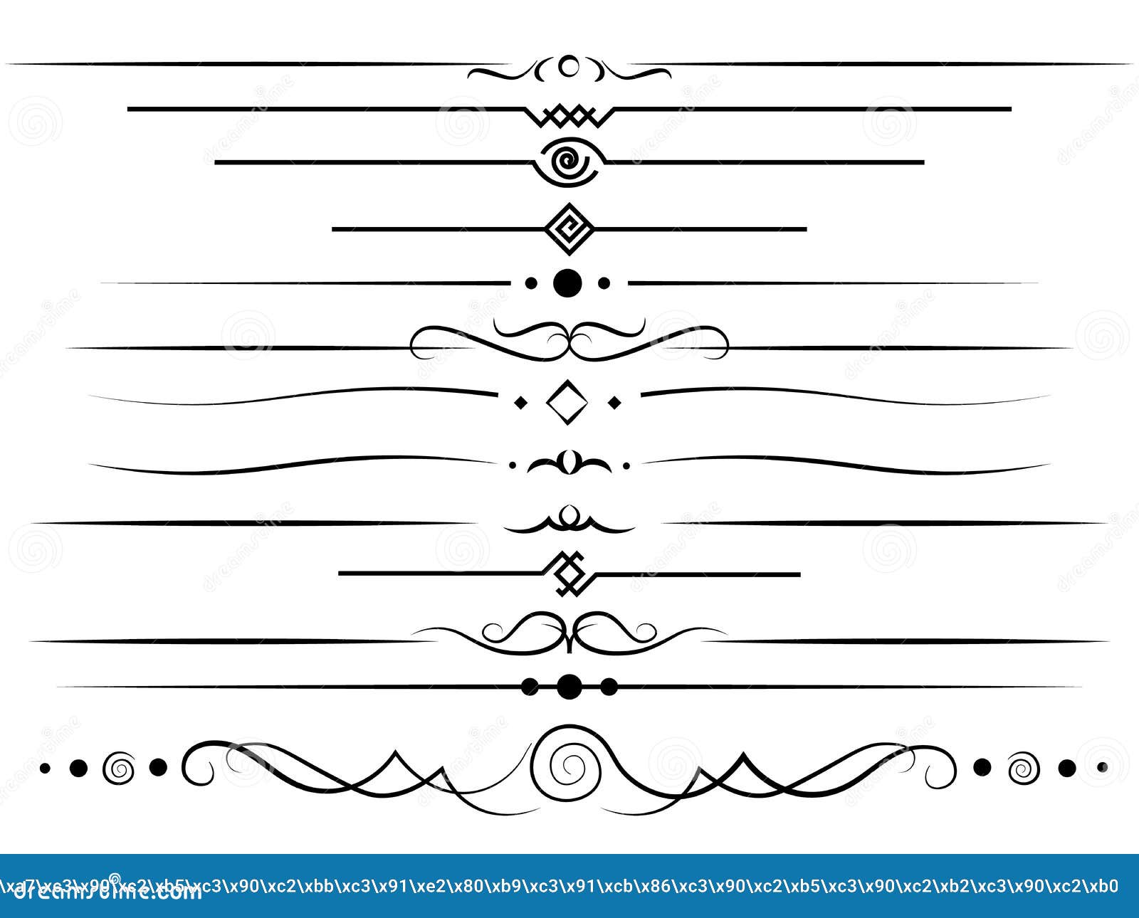 Text Separators Decoration Vector Set. | CartoonDealer.com #76040220