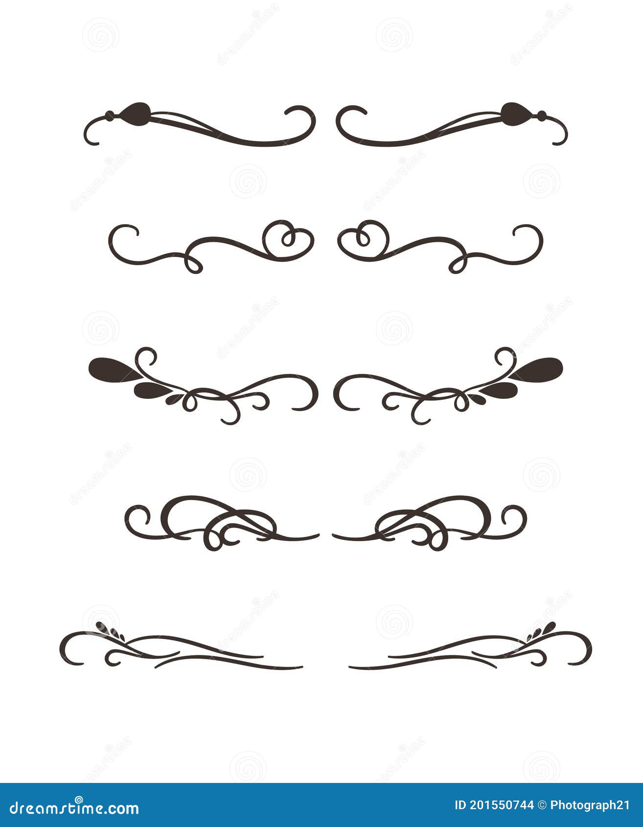 Set of text separators stock vector. Illustration of title - 201550744