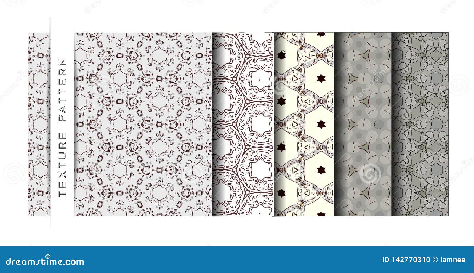 Set of the Texture Pattern Wallpaper Pattern Background Stock Vector ...