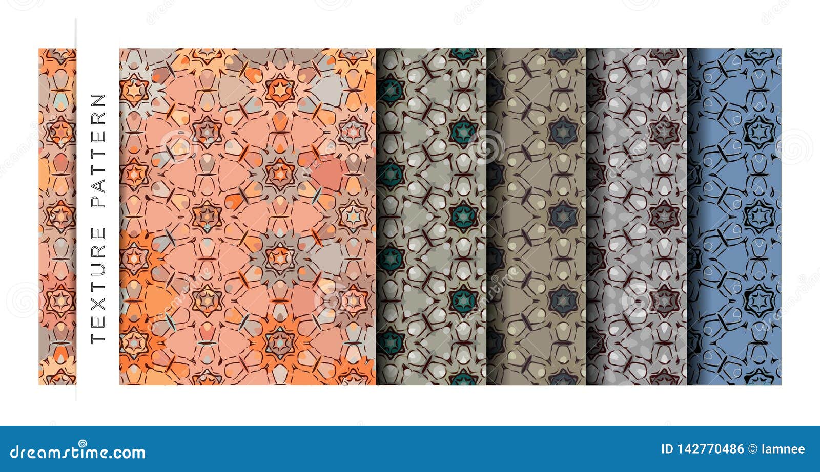 Set of the Texture Pattern Wallpaper Pattern Background Stock Vector ...