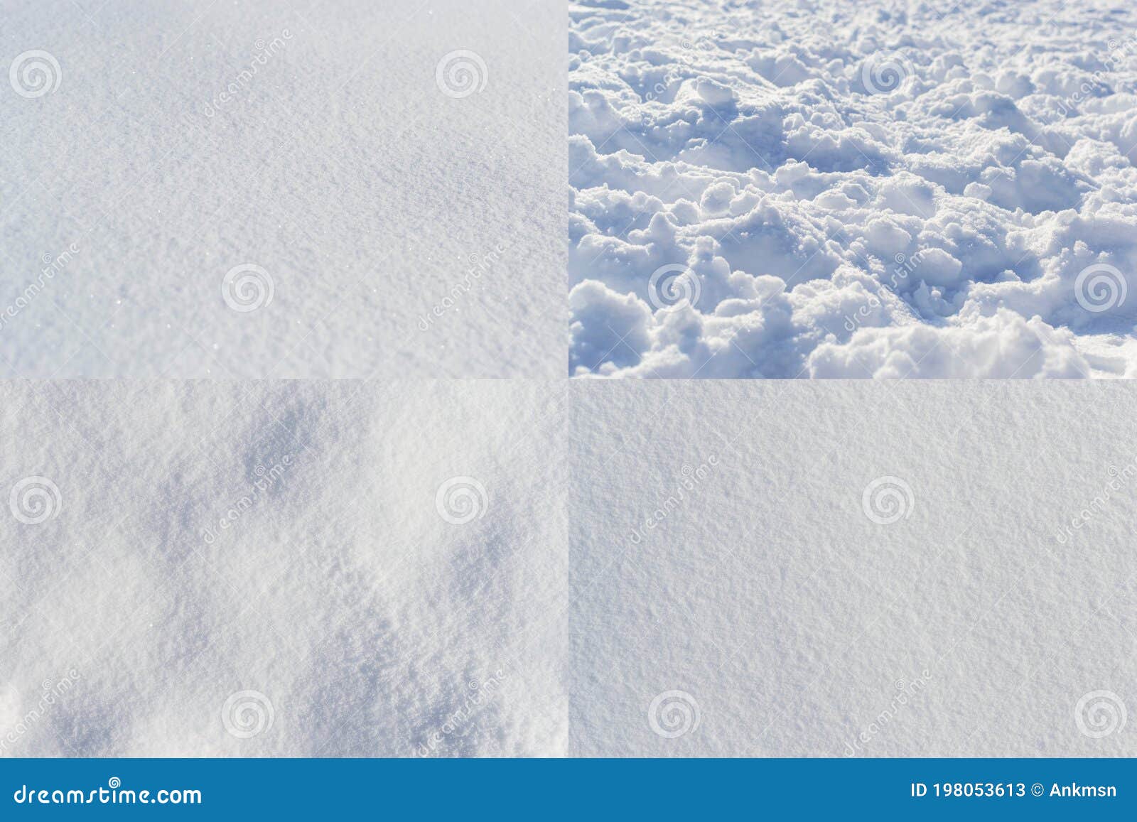 Set of Texture of Pure Snow. Loose and Smooth Surface Stock Image ...