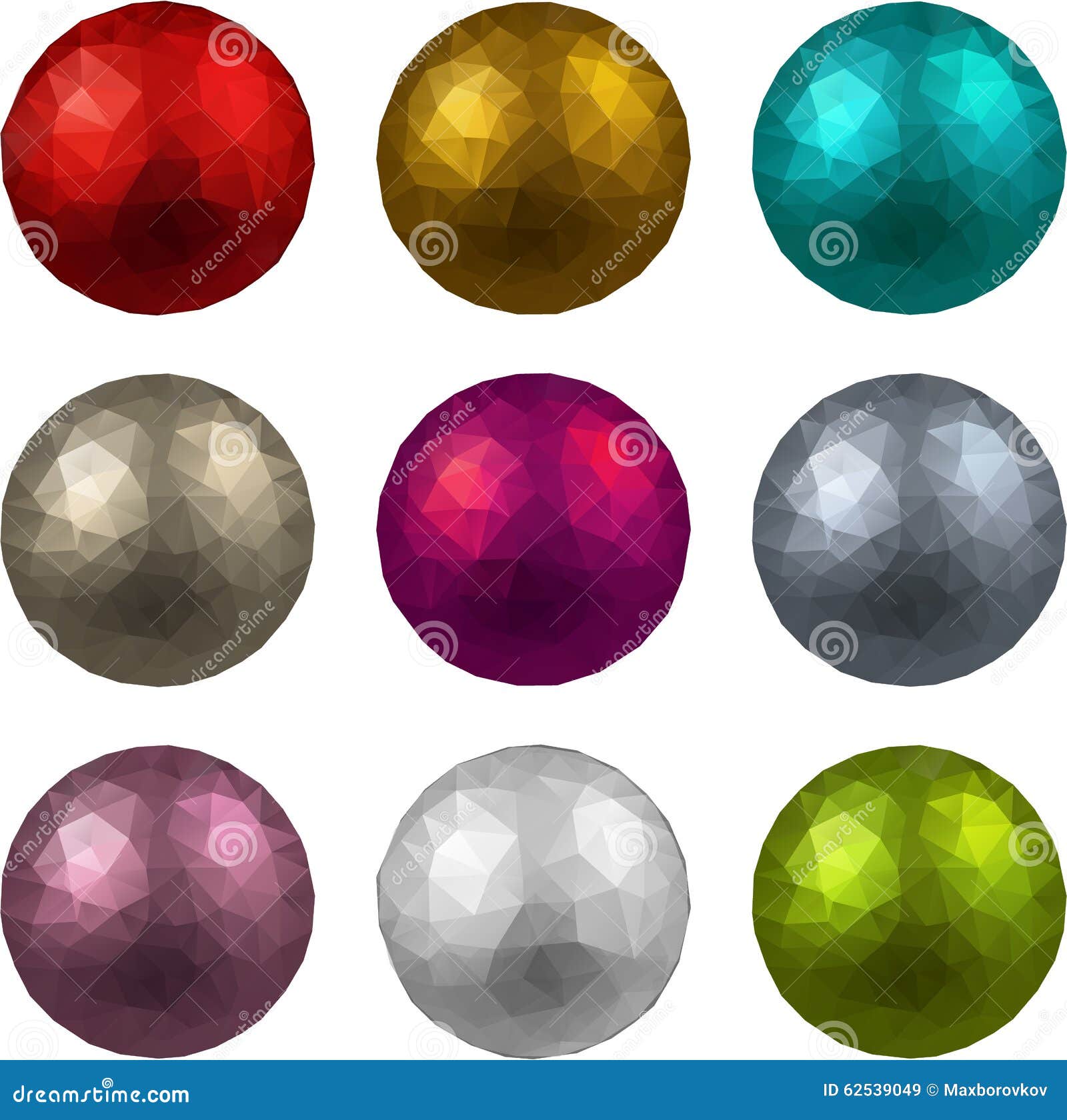 Set of Textured Realistic Balls Stock Vector - Illustration of ornament ...