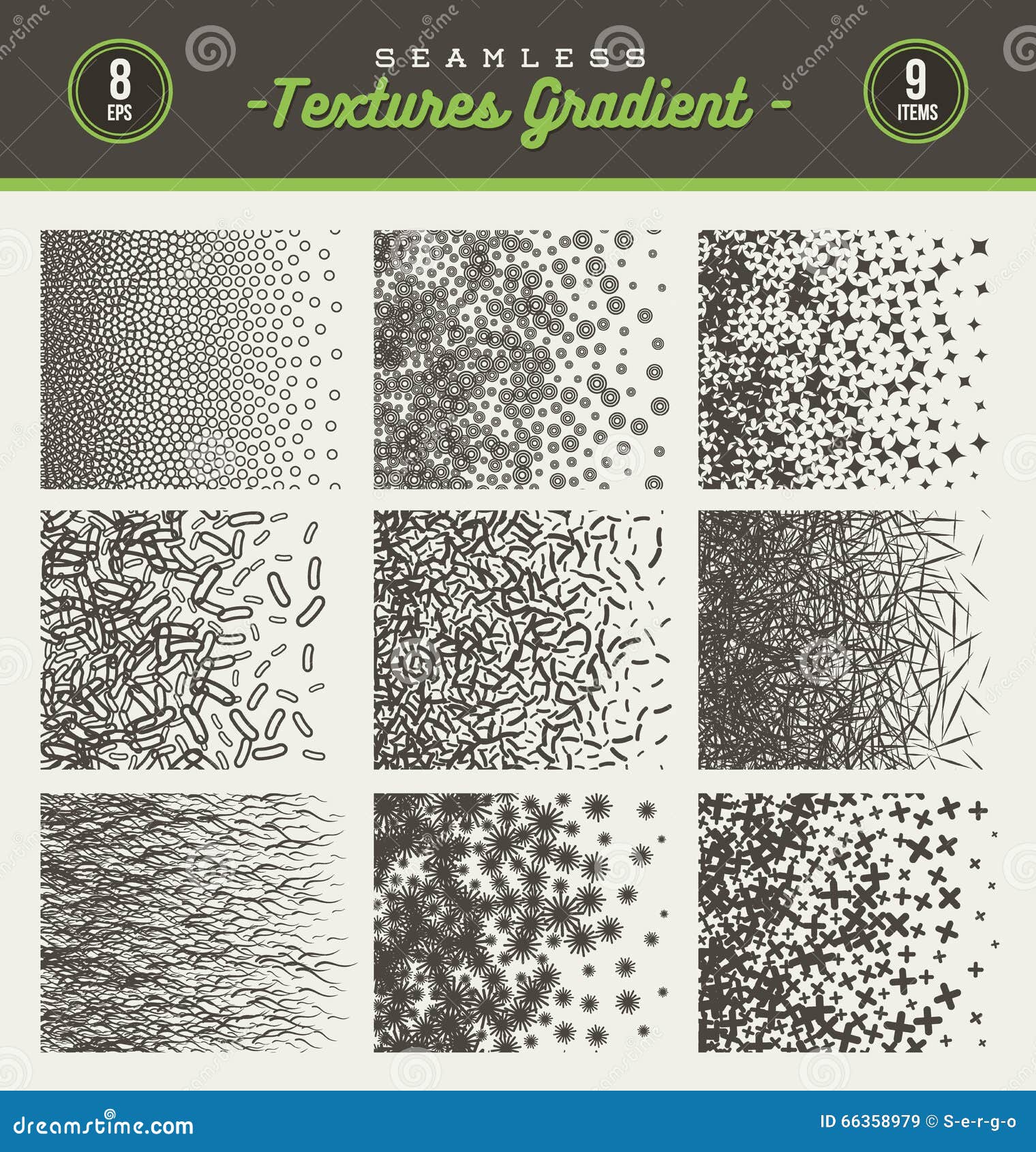 Set of textures gradient stock vector. Illustration of seamless - 66358979