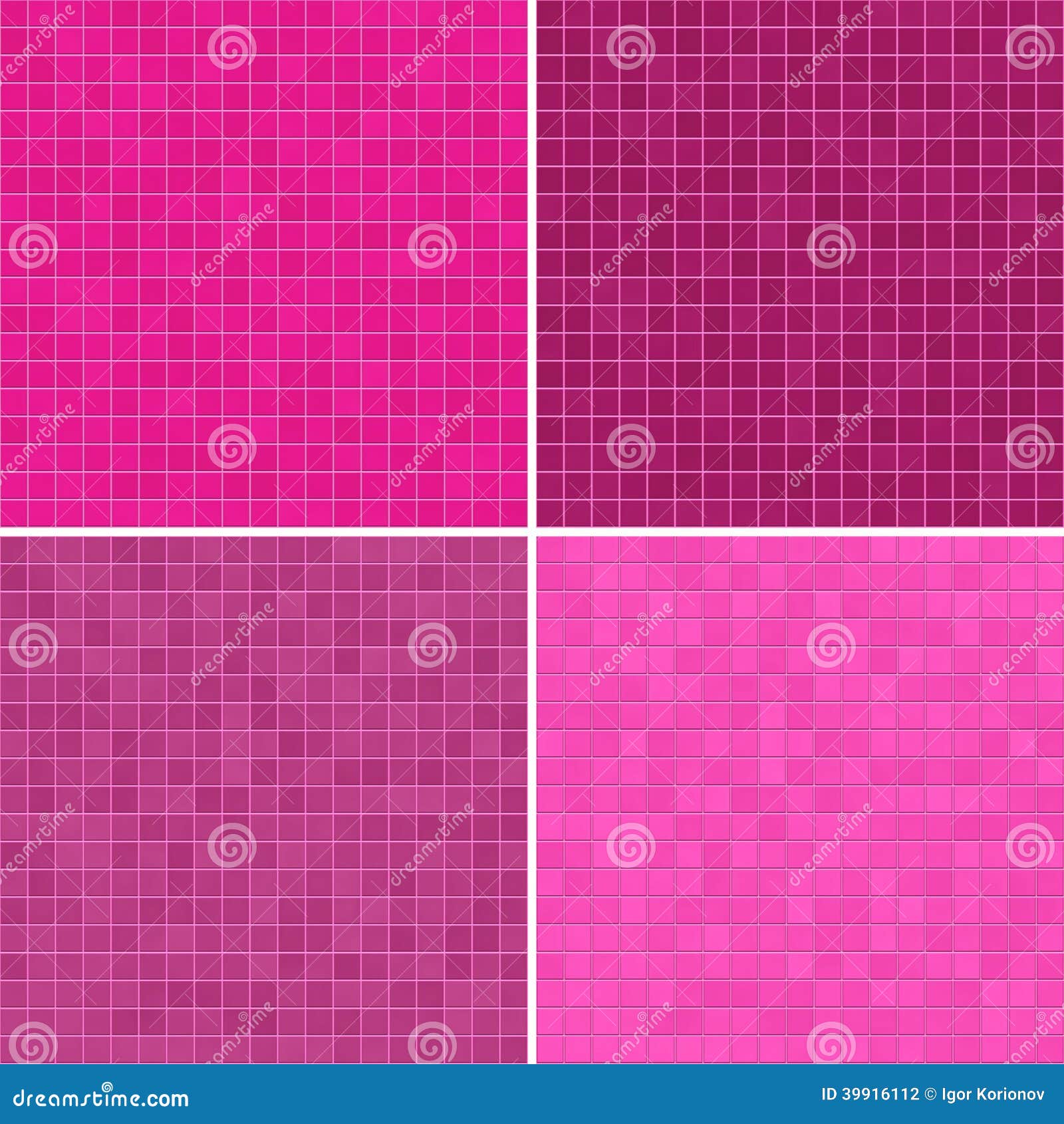 Set of Textures Pink Tile Floor Stock Illustration - Illustration of ...