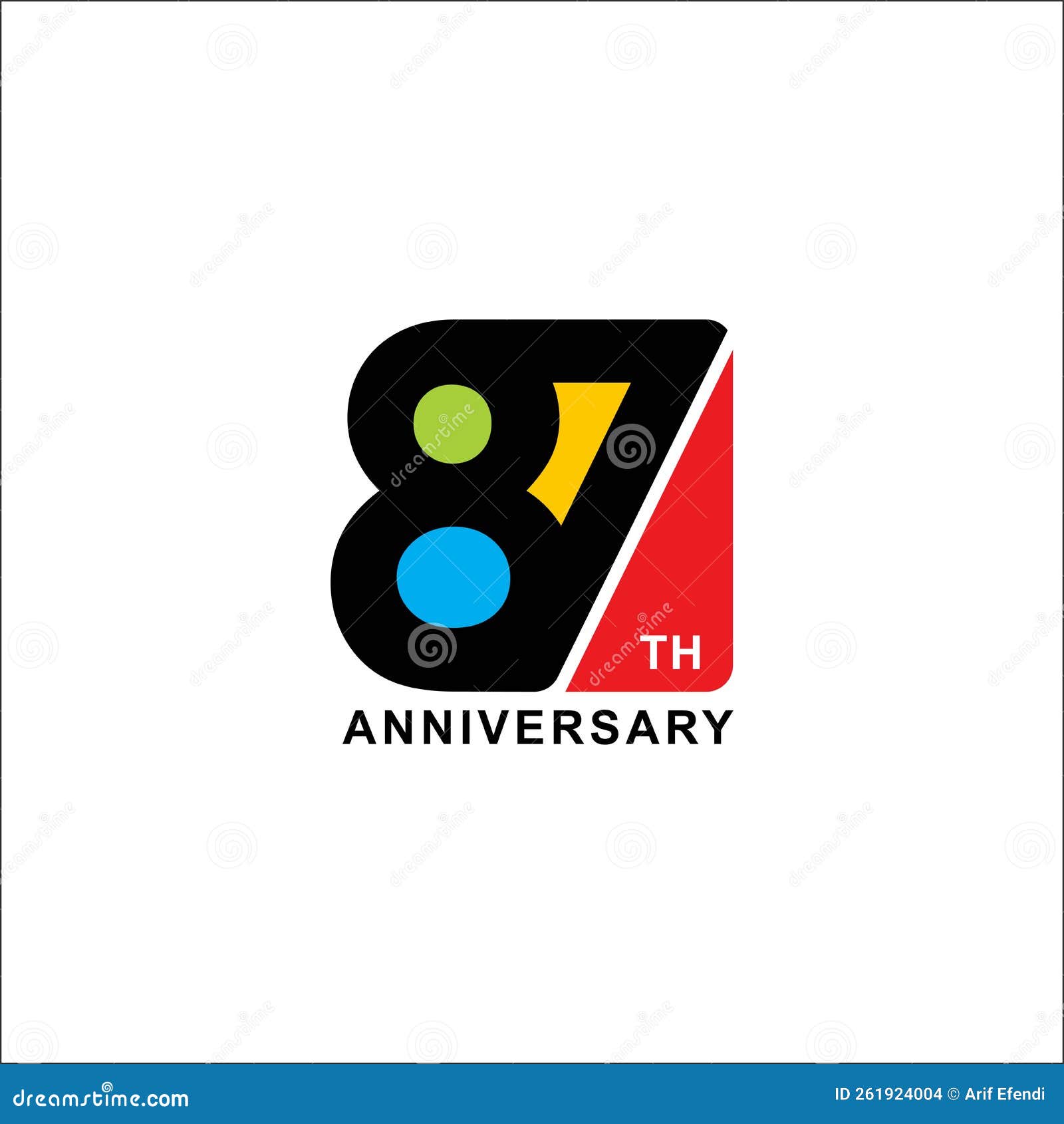 87th Anniversary Design, Luxurious Golden Color 87 Years Anniversary ...