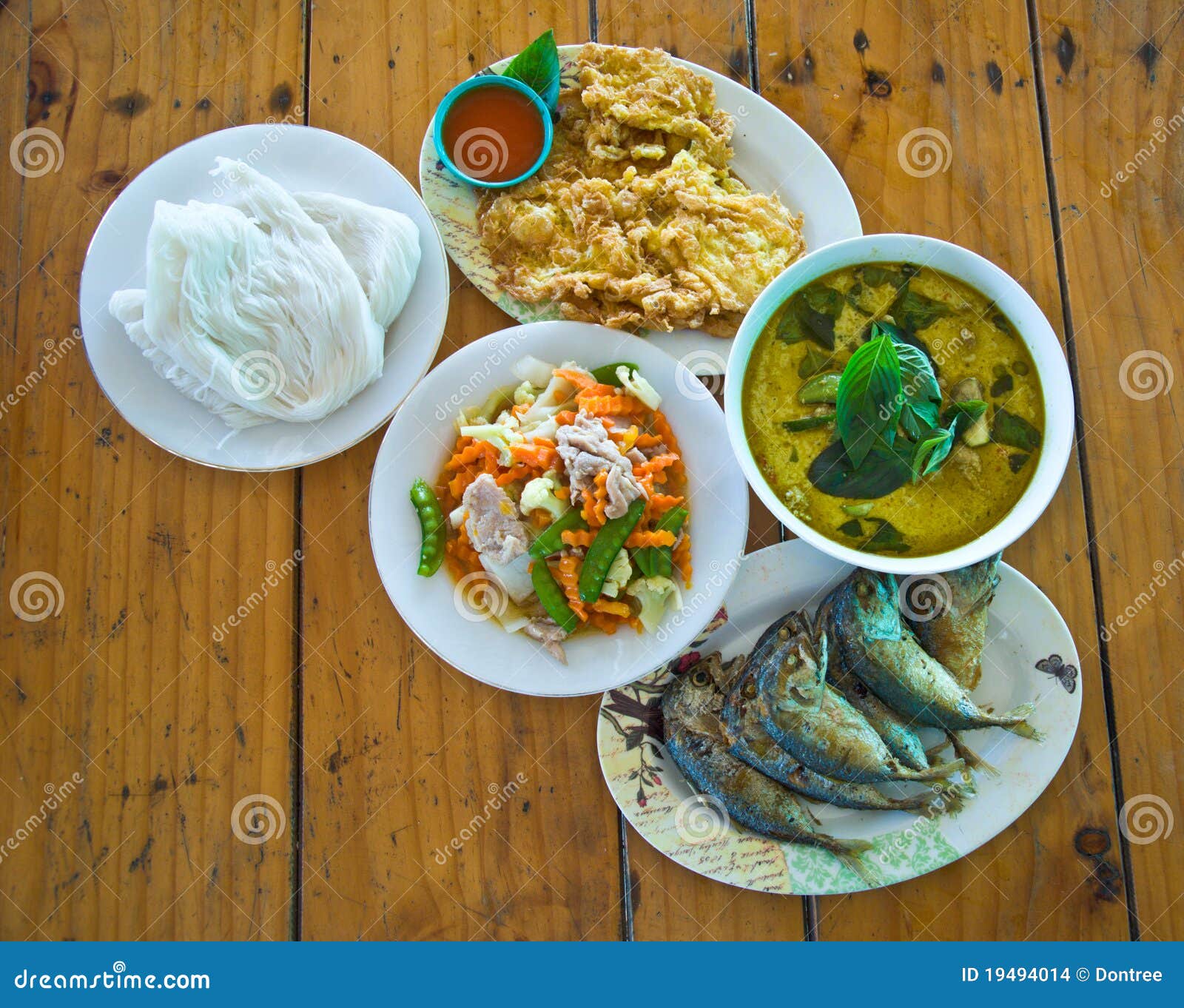 Set thai food stock photo. Image of assorted, dish, asian - 19494014